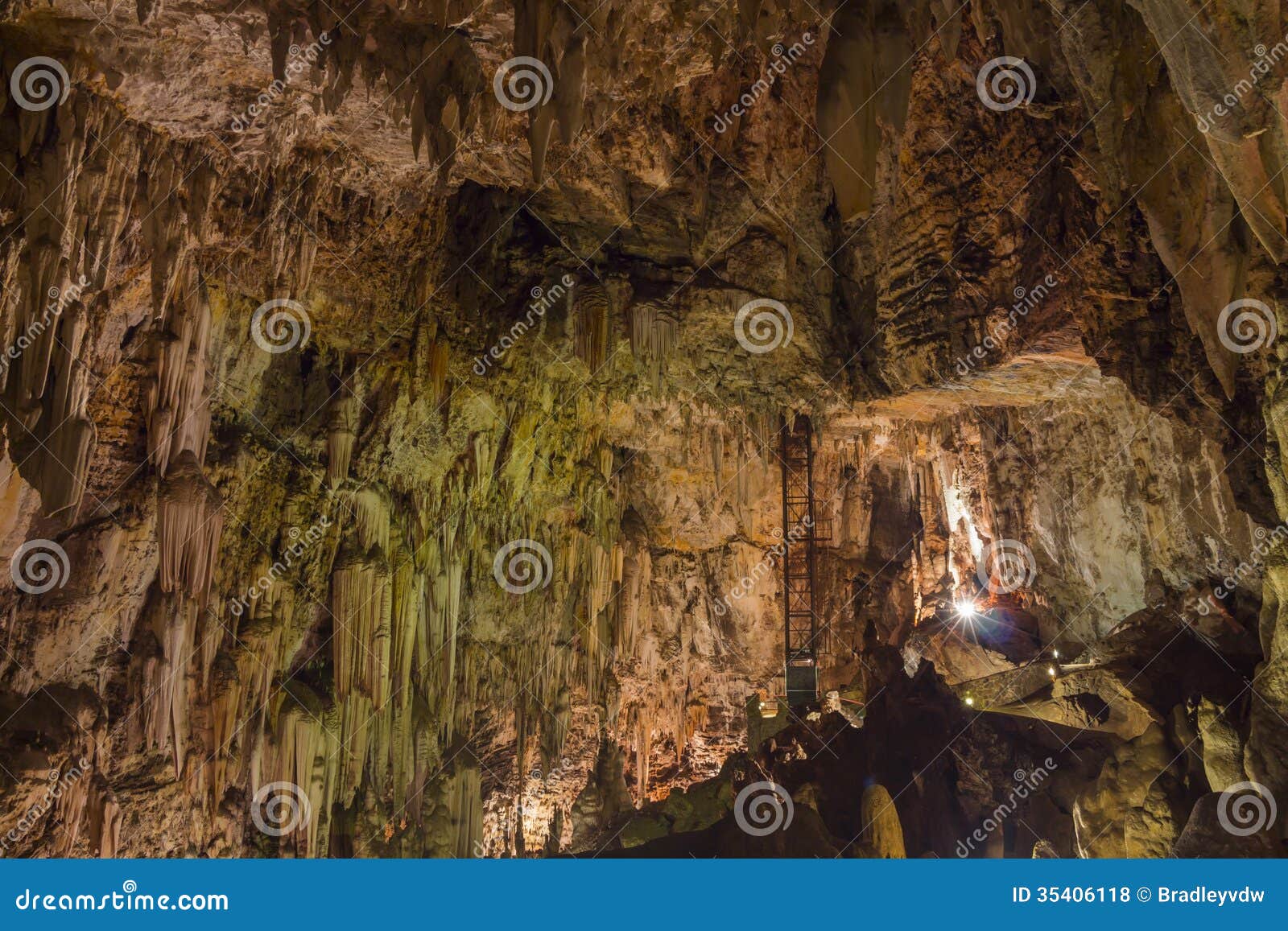 Wonder Cave Interior with Elevator 2 Stock Photo - Image of archeology ...
