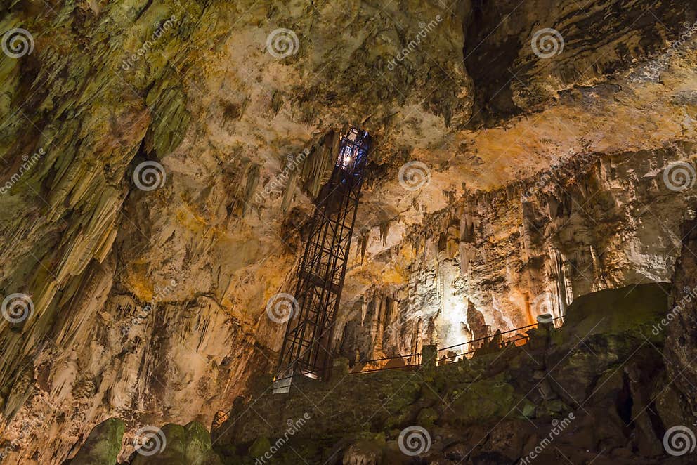 Wonder Cave Interior with Elevator 4 Stock Photo - Image of formation ...