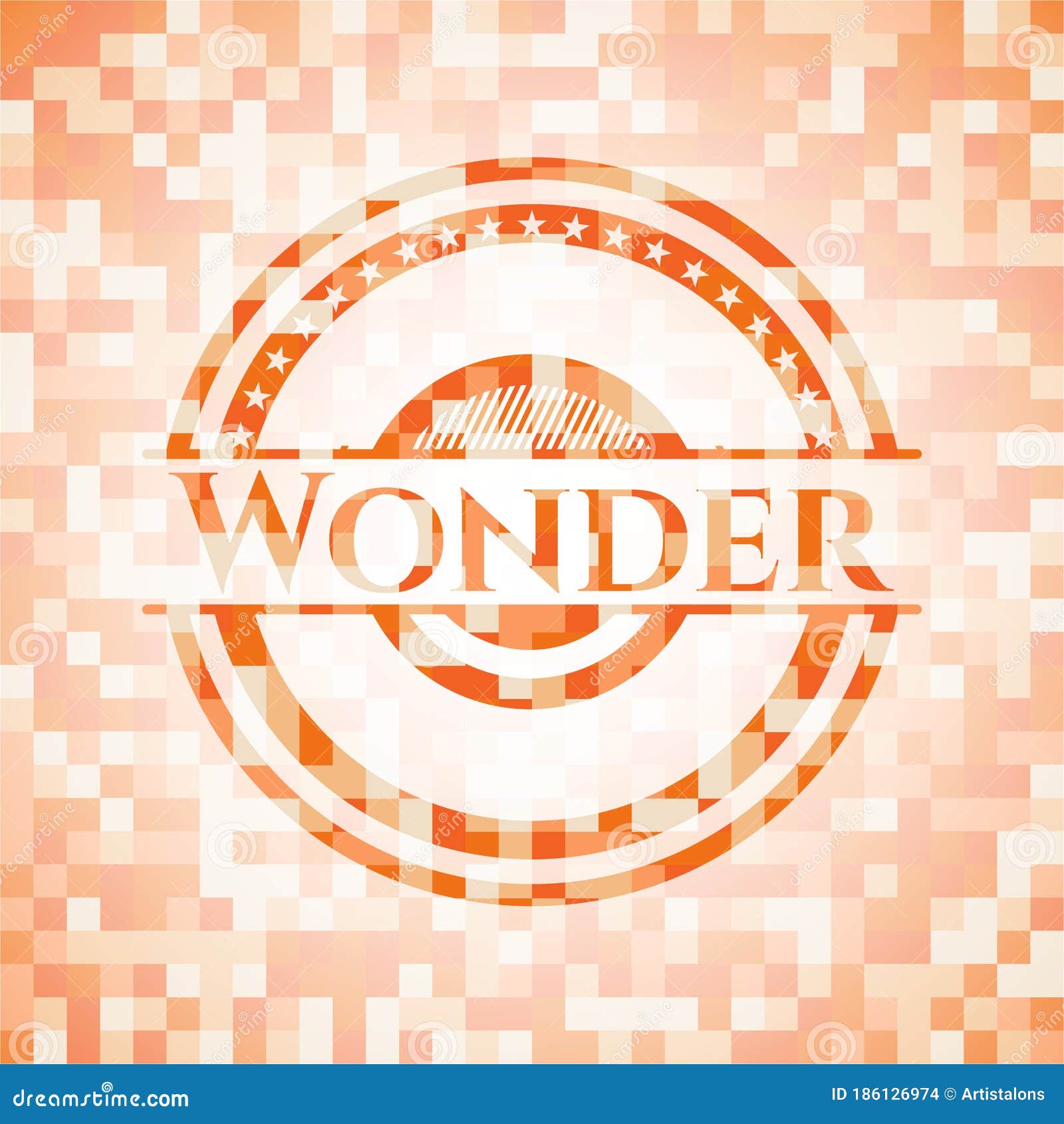 Wonder Orange Tile Background Illustration. Square Geometric Mosaic ...