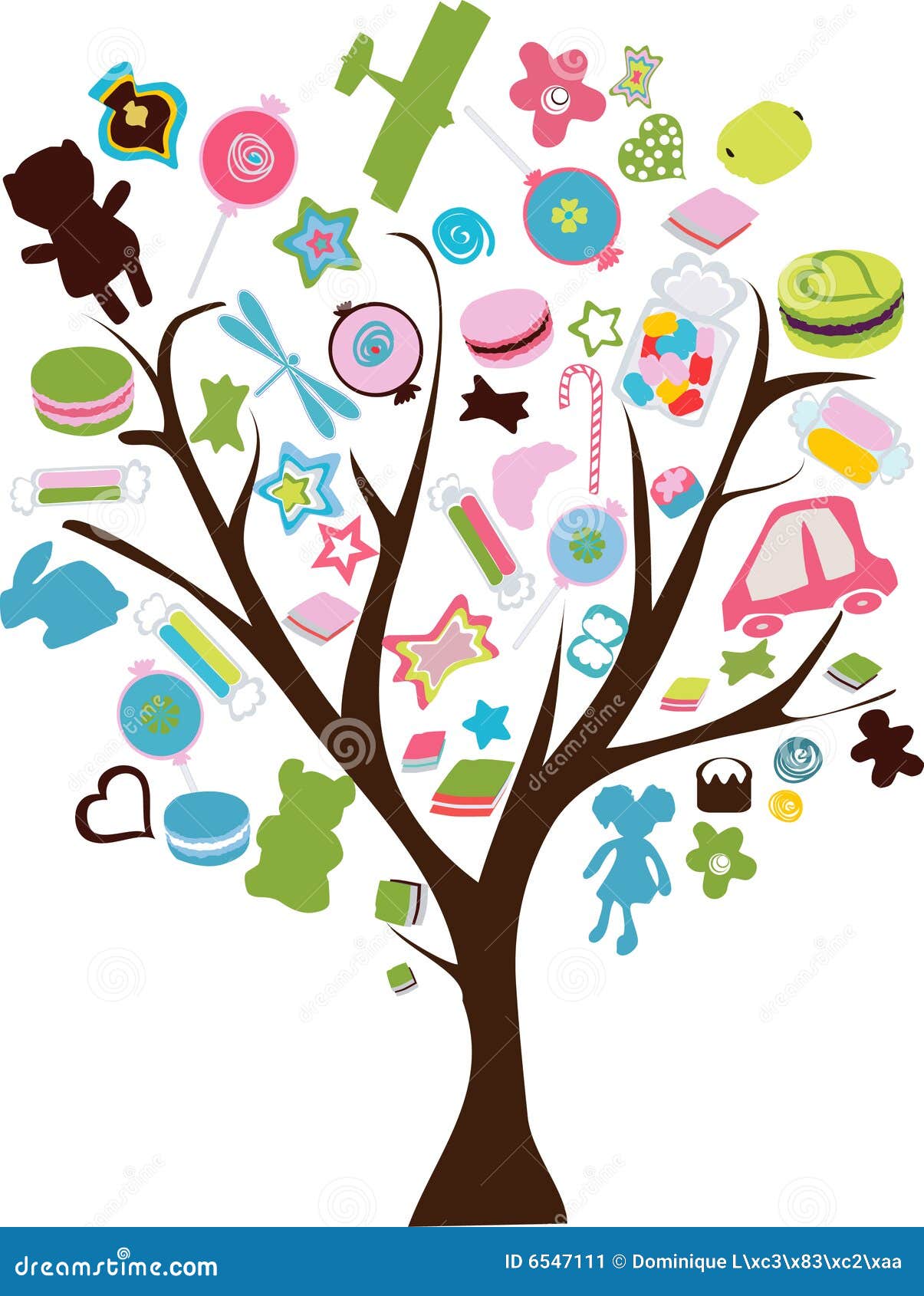 Wonder tree stock vector. Illustration of event, color - 6547111