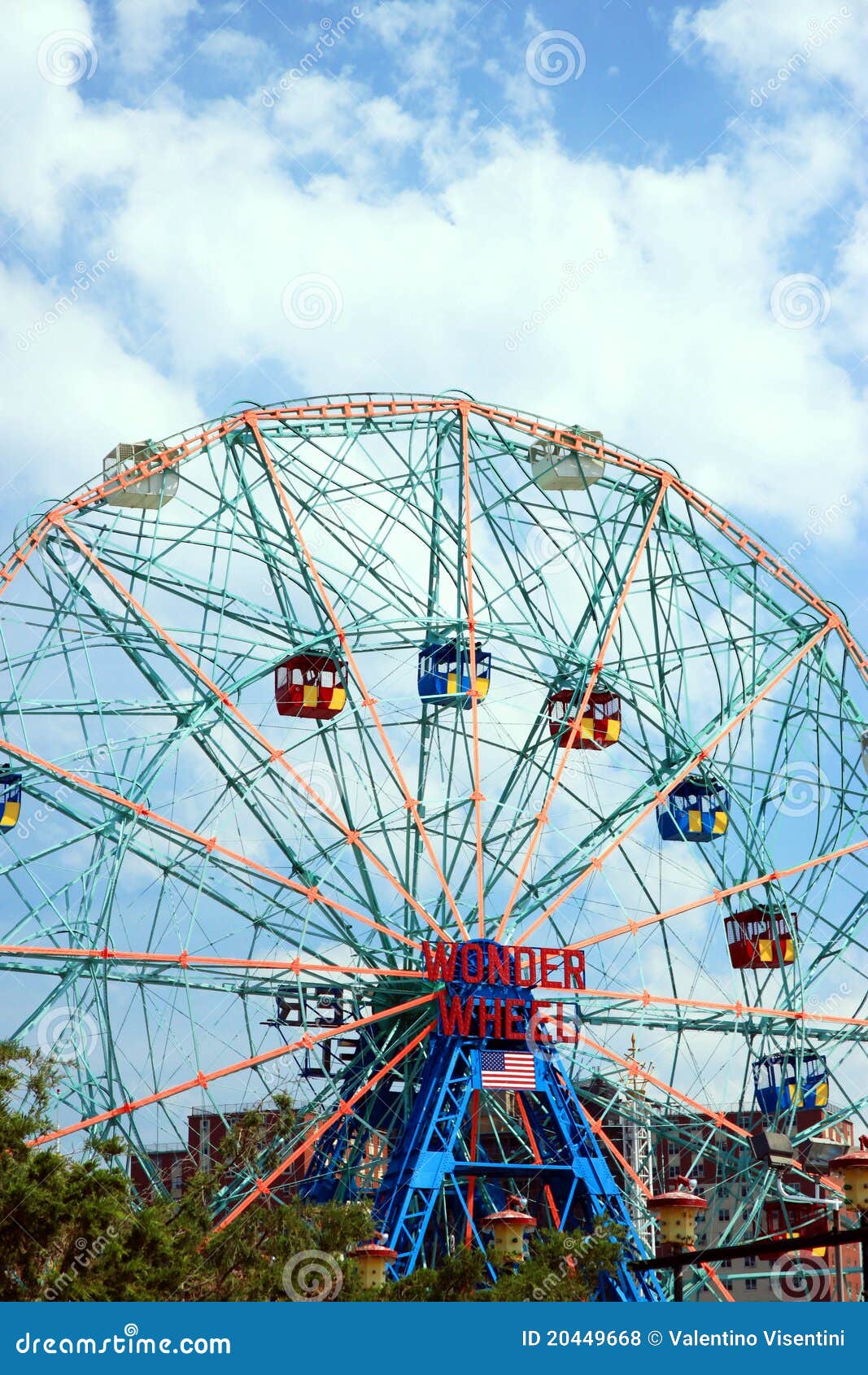 Wonder Wheel Is A Hundred And Fifty Foot Eccentric Wheel Editorial ...