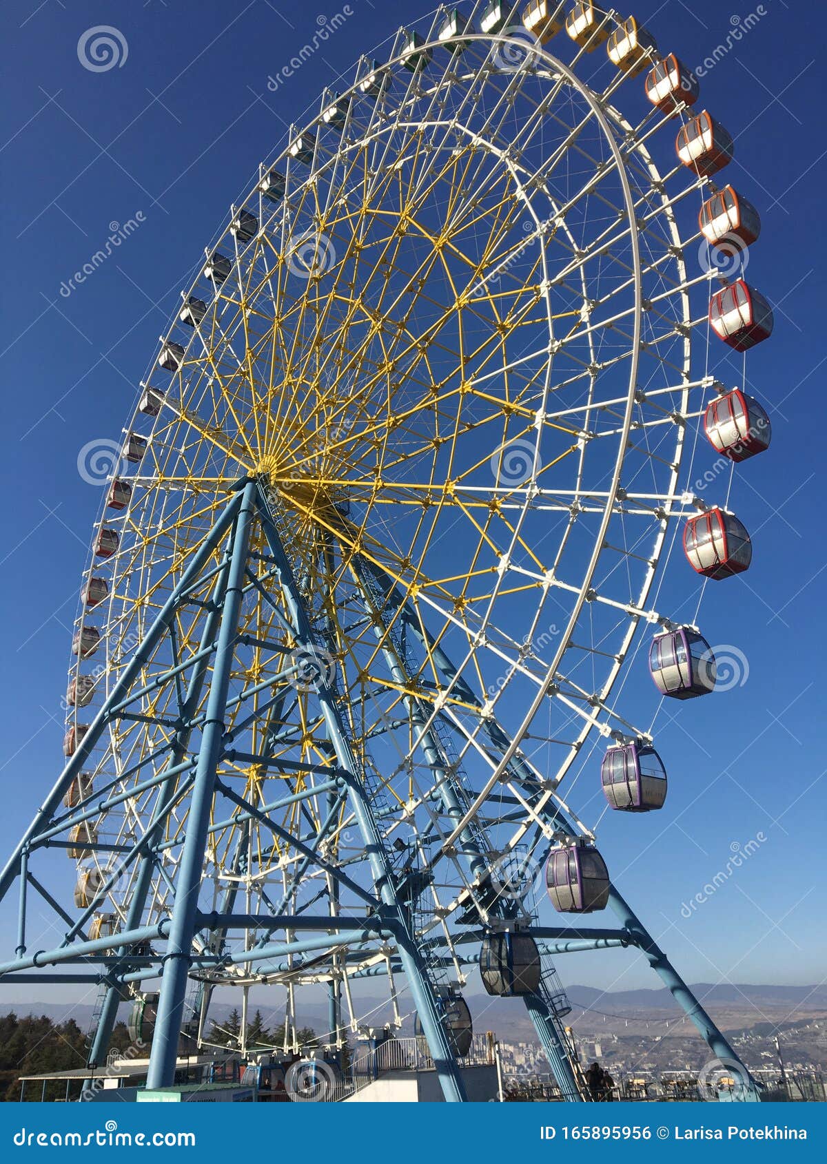 Wonder wheel stock photo. Image of wheel, wonder, blue - 165895956