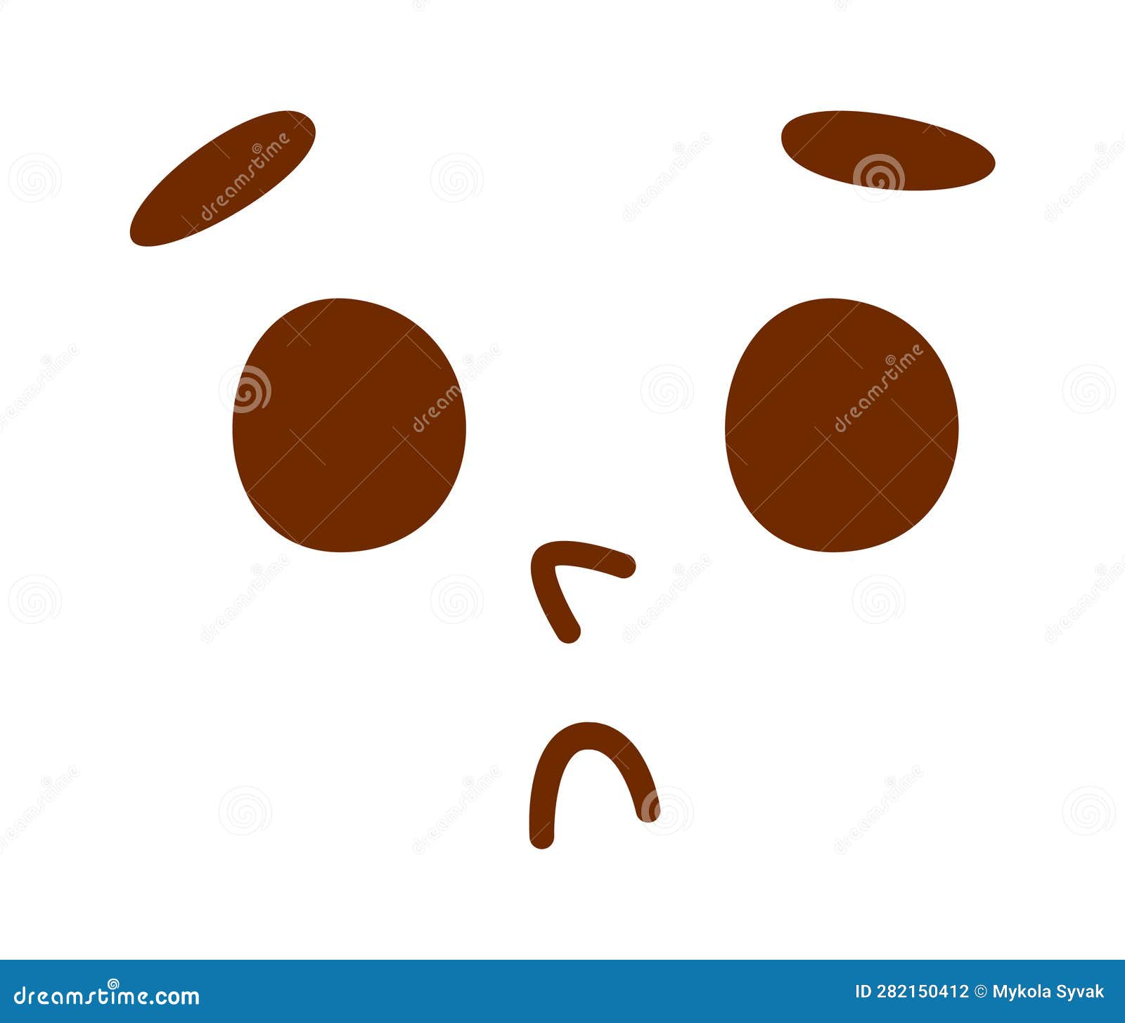 Wondered Character Face stock illustration. Illustration of adult ...