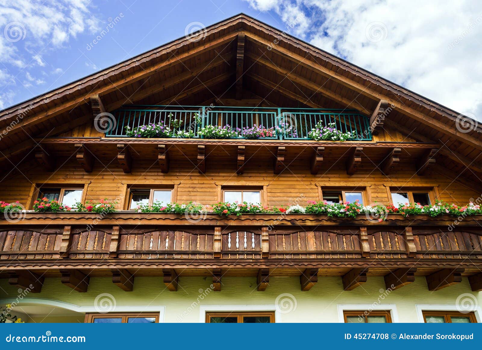 Wonderful Alpine Classic House Stock Photo - Image of tirol, shtiria ...