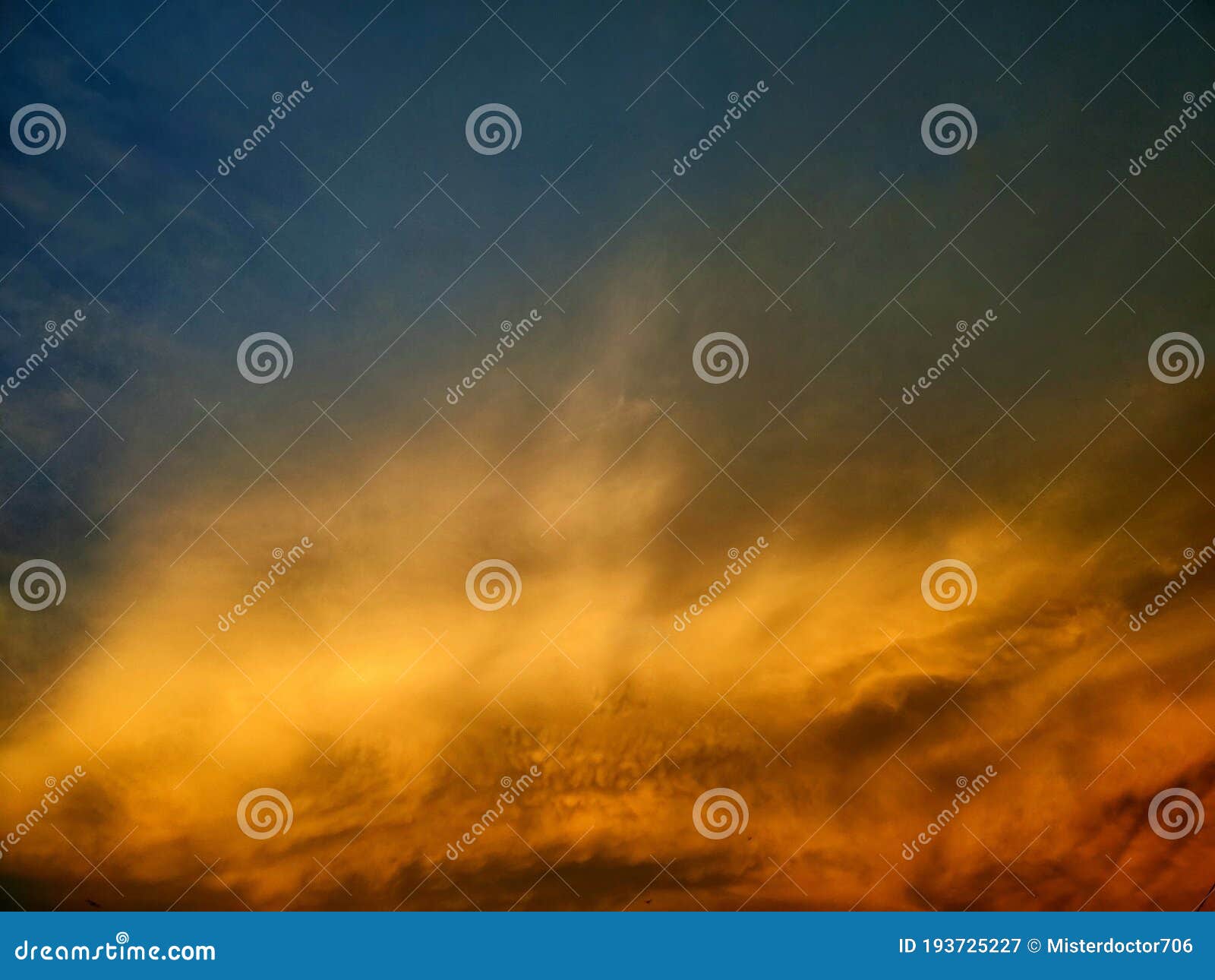 Wonderful Ambient Evening Sky View with Clouds. Stock Image - Image of ...