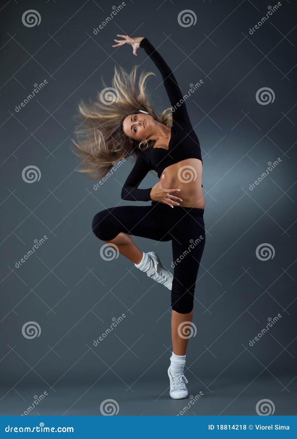Wonderful Ballerina is Dancing Gracefully Stock Photo - Image of ...