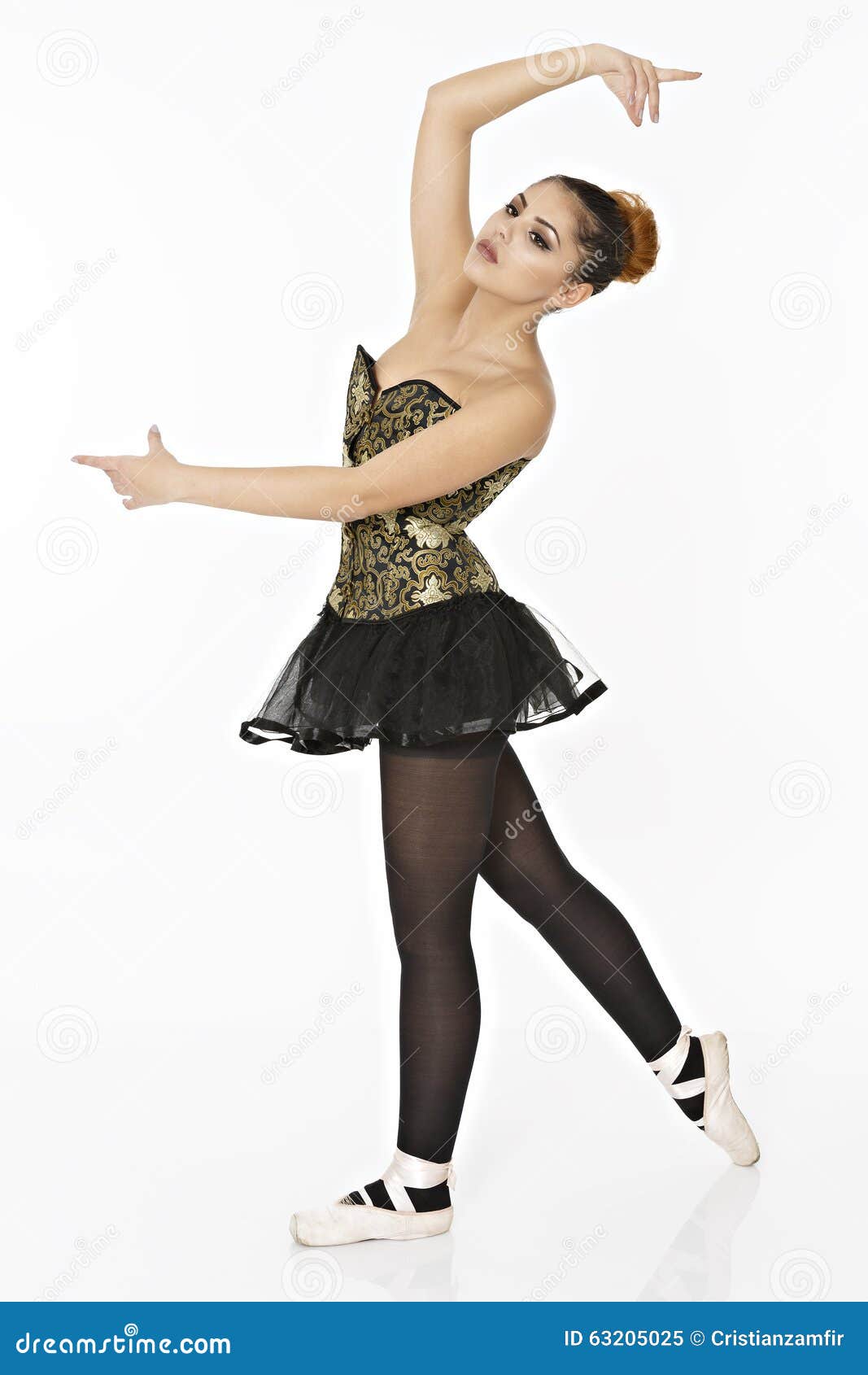 Wonderful Ballerina is Dancing Gracefully Stock Image - Image of artist ...