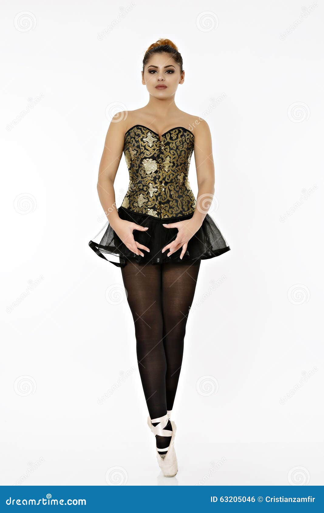 Wonderful Ballerina is Dancing Gracefully Stock Photo - Image of ...