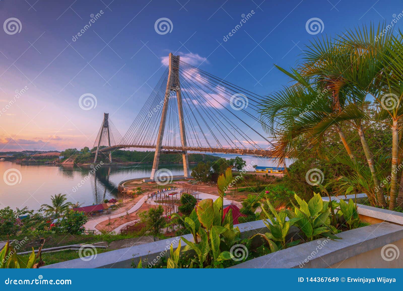 Barelang Batam Bridge Wonderful Indonesia Stock Image - Image of garden ...