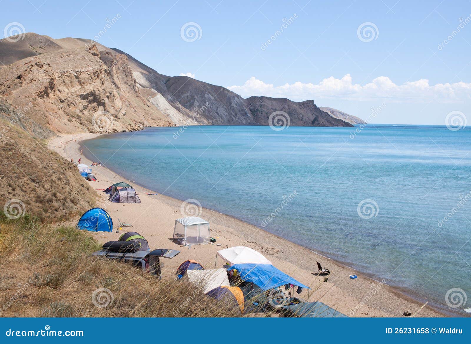 Wonderful beach stock photo. Image of tent, clear, scene - 26231658