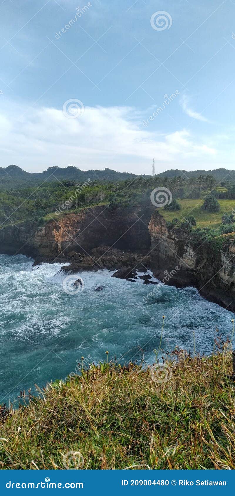 Wonderful Beach in Pacitan stock photo. Image of nature - 209004480