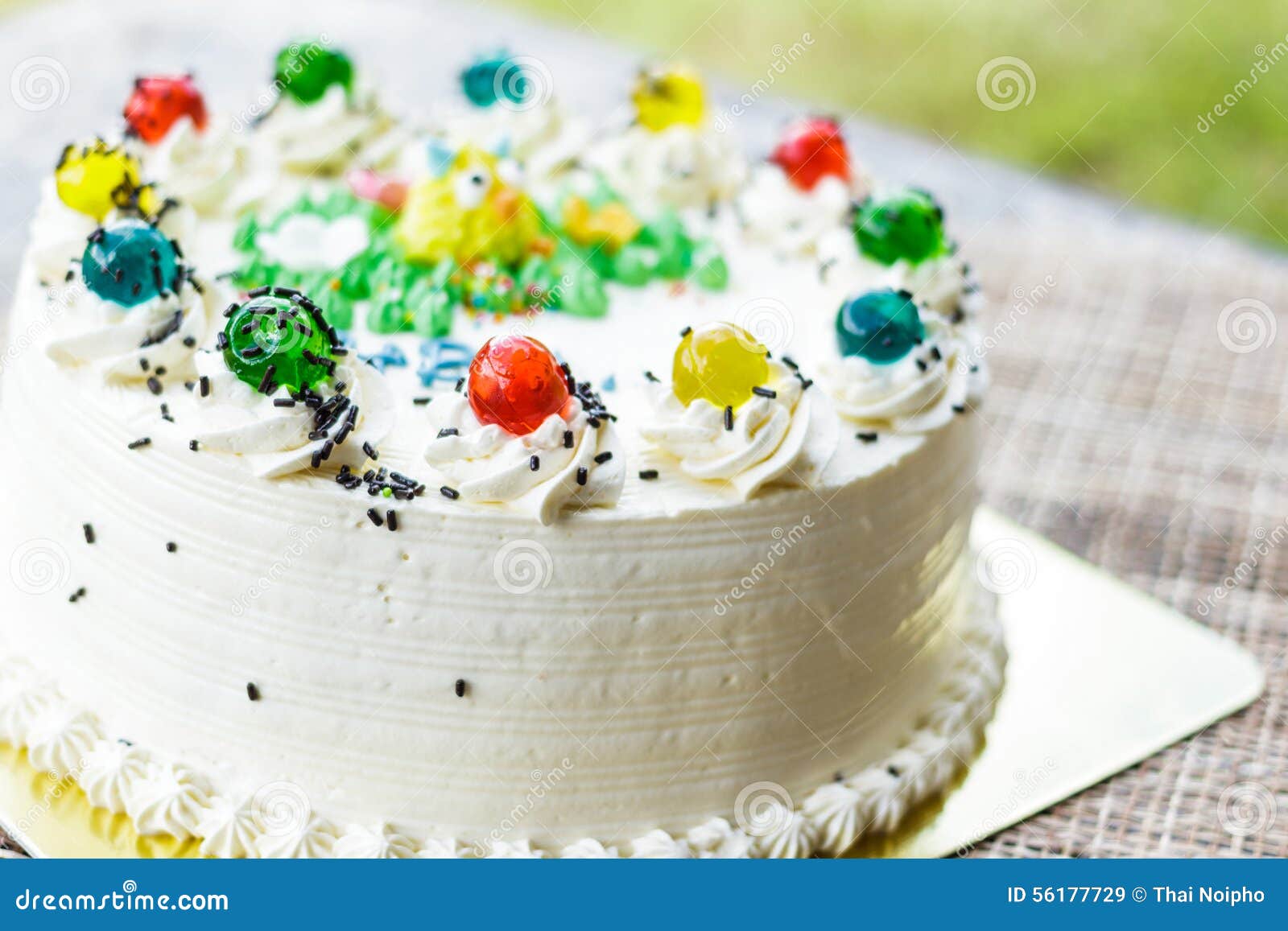 Wonderful Cake with Happy Birthday Stock Image - Image of colorful ...