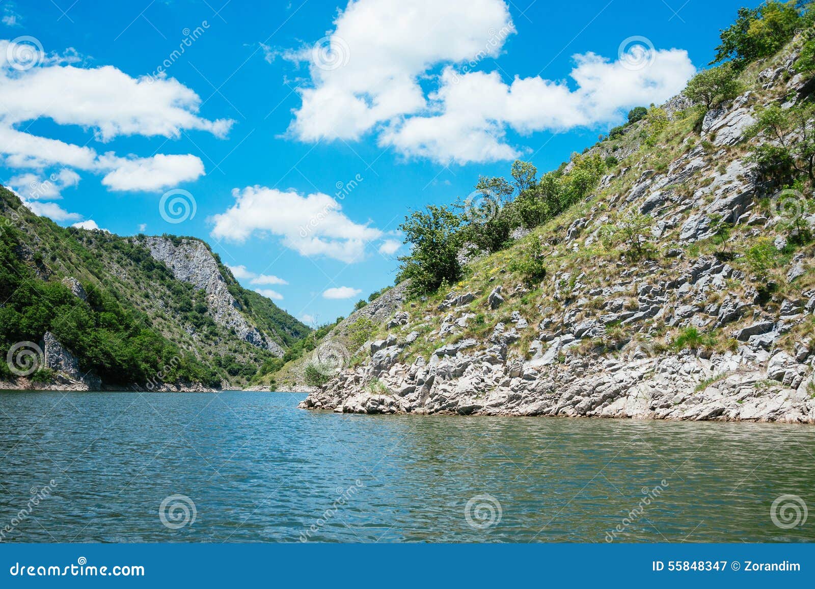 Wonderful Canyon with the Curving River Stock Image - Image of high ...