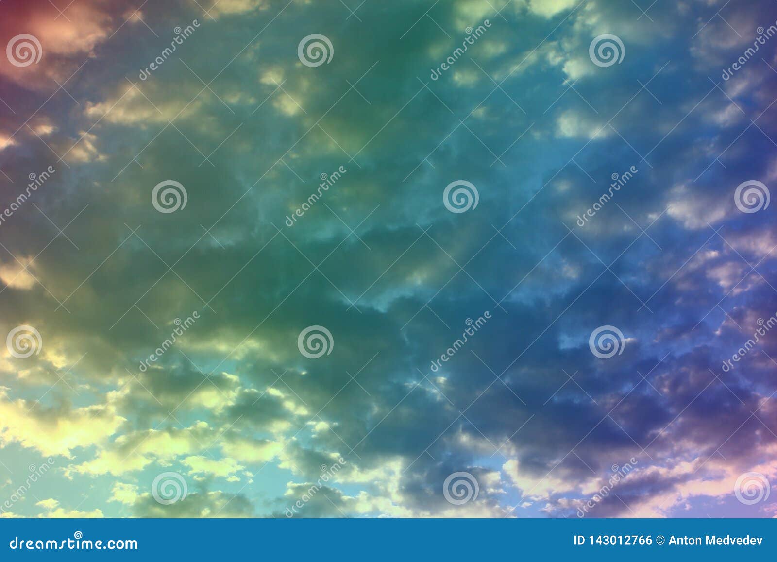 Wonderful Colorful Light Clouds in the Sky for Using in Design As ...
