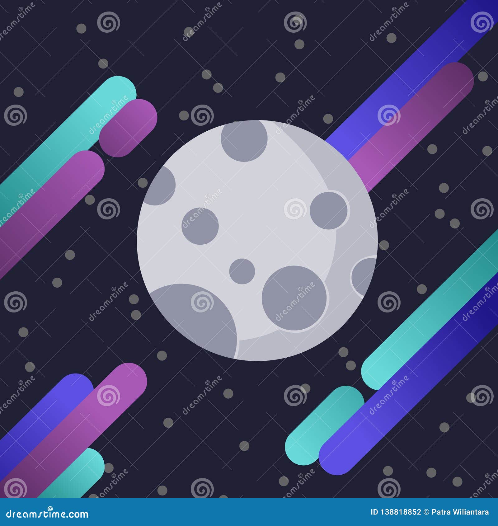 Moon illustration stock illustration. Illustration of blue - 138818852