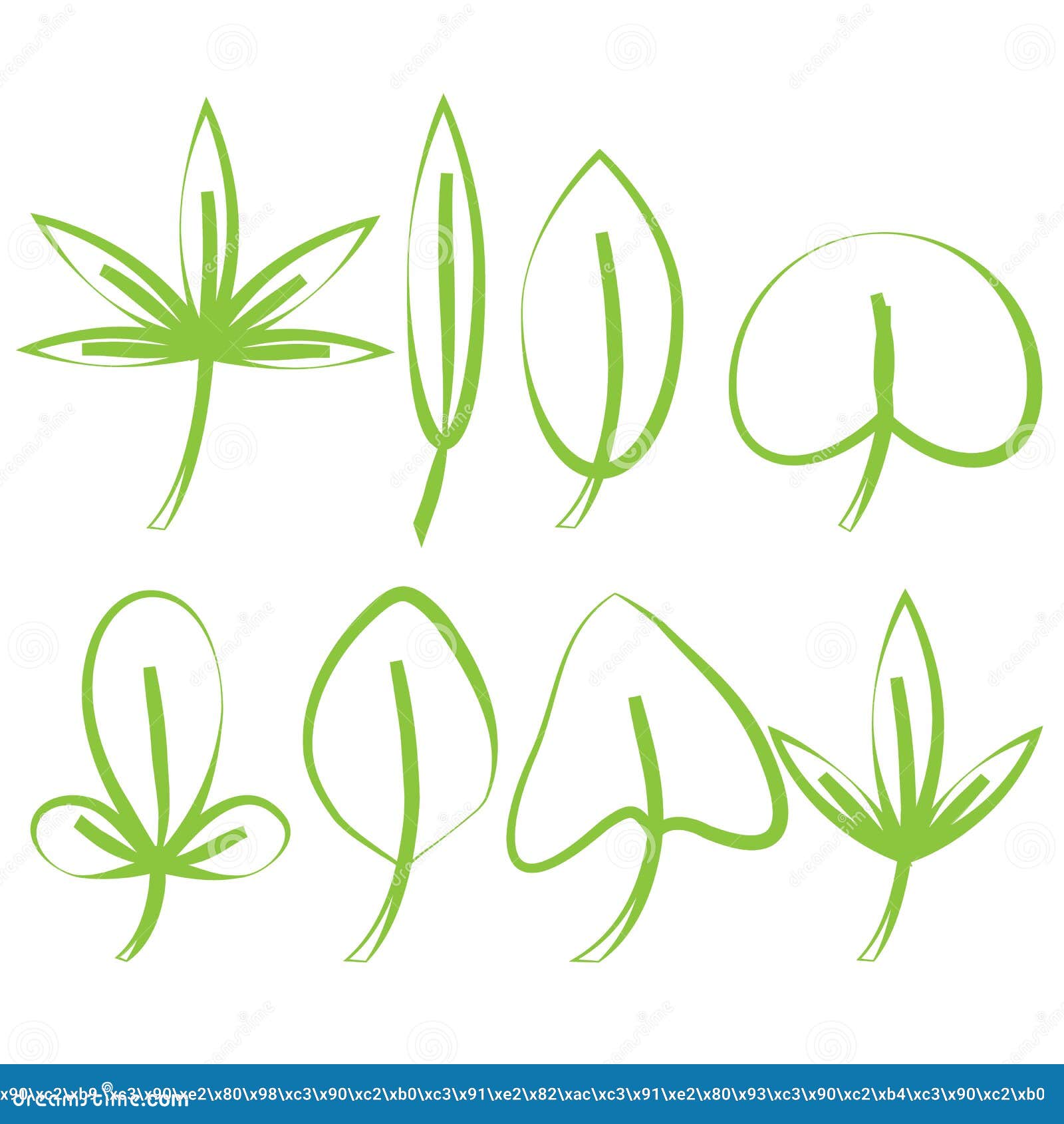 Wonderful Design of Different Types of Leaves Stock Vector ...