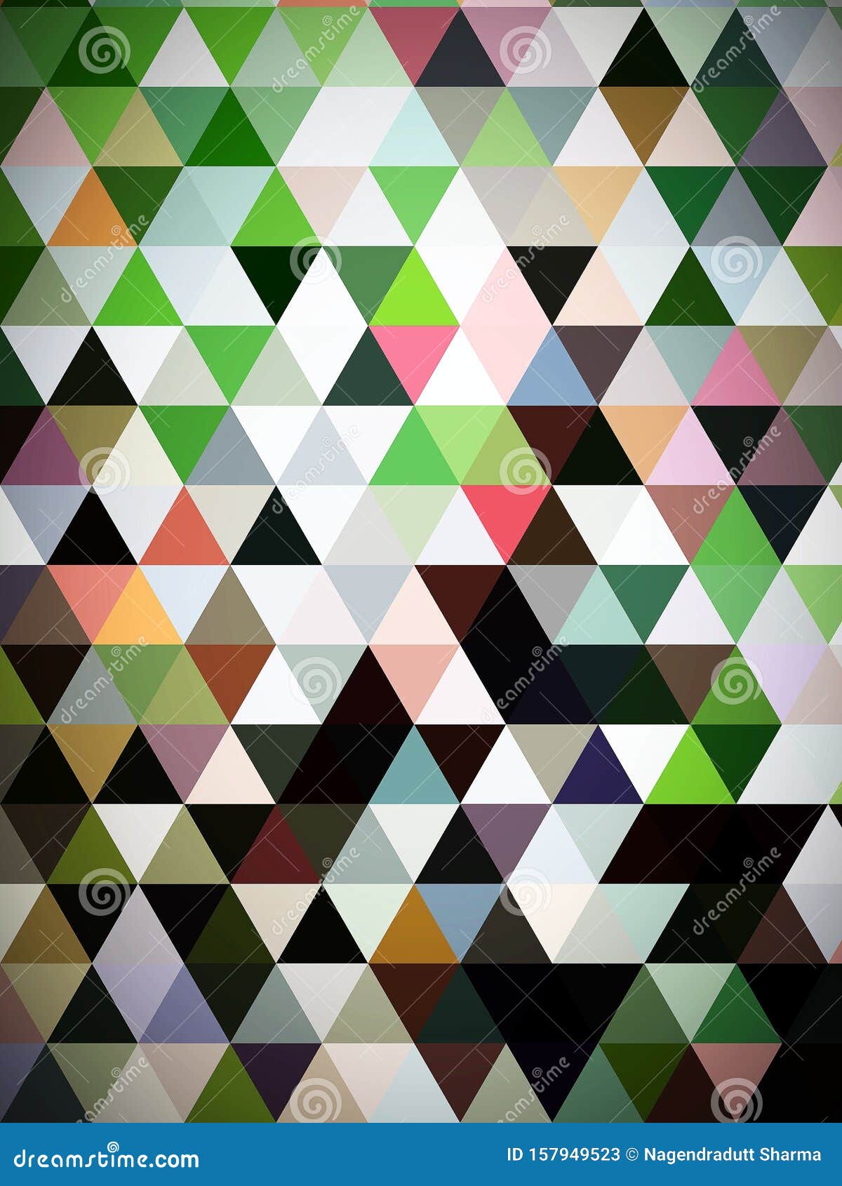 Wonderful Eye-catching Colourful Design and Pattern of Triangles Stock ...