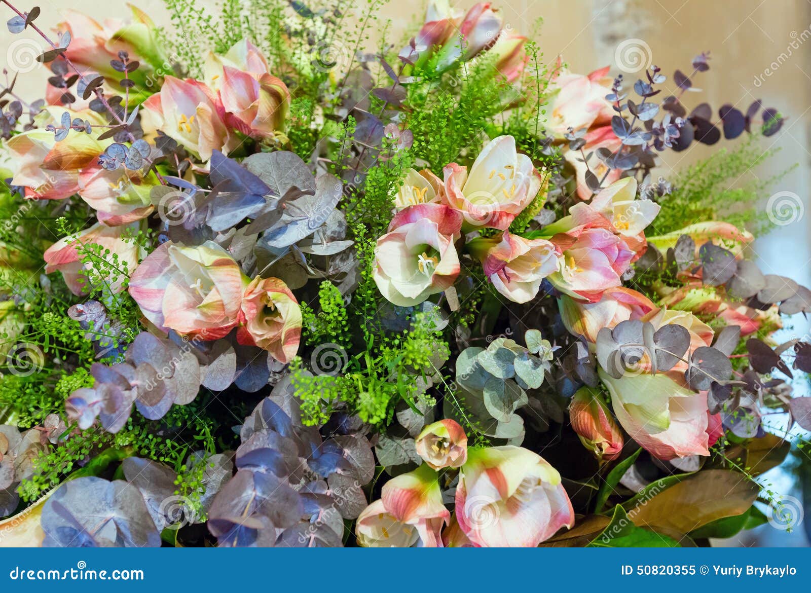 Wonderful flowers bouquet stock image. Image of green - 50820355