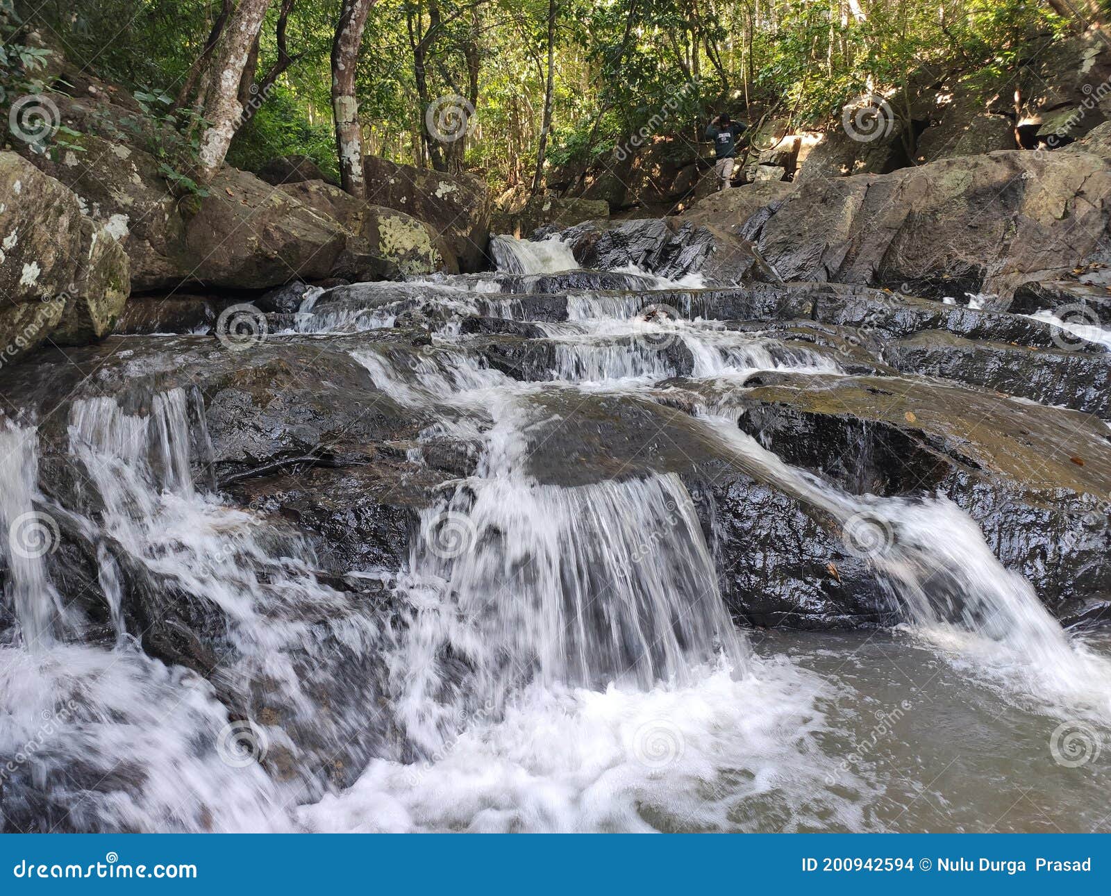 Wonderful Fresh Water Rapids Waterfalls River Flowing Stock Photo ...