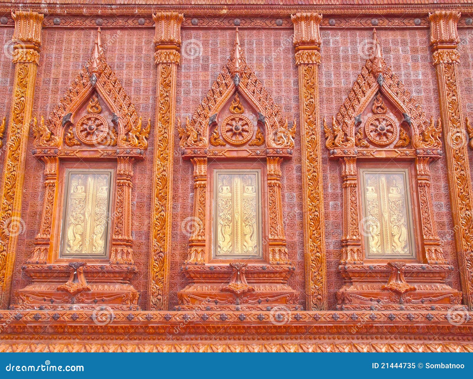 Wonderful Glazed Tile Windows in Thailand Temple Stock Image - Image of ...