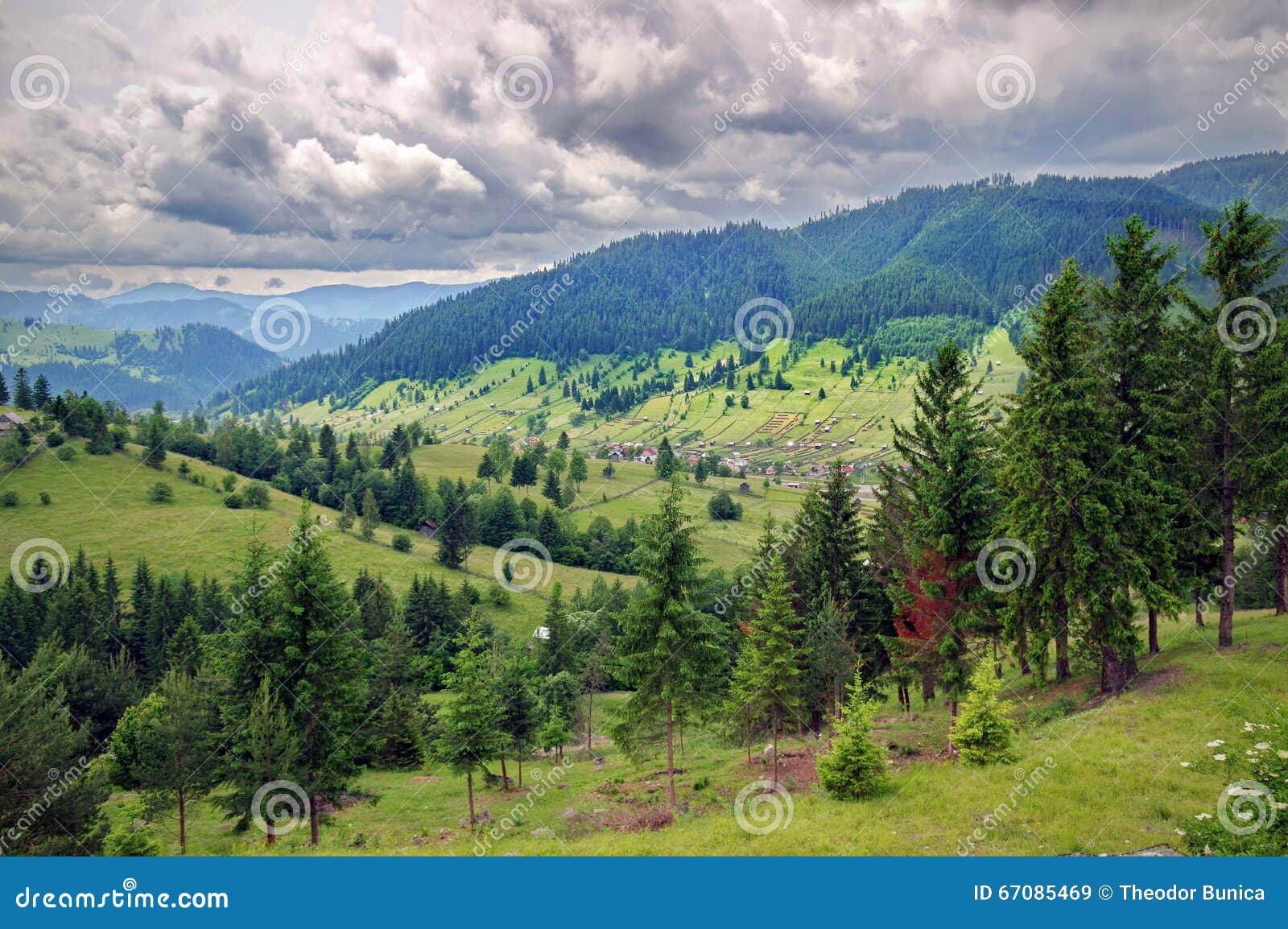 Summer. Wonderful Hilly Landscape with Beautiful Sky - Moldova, Romania ...