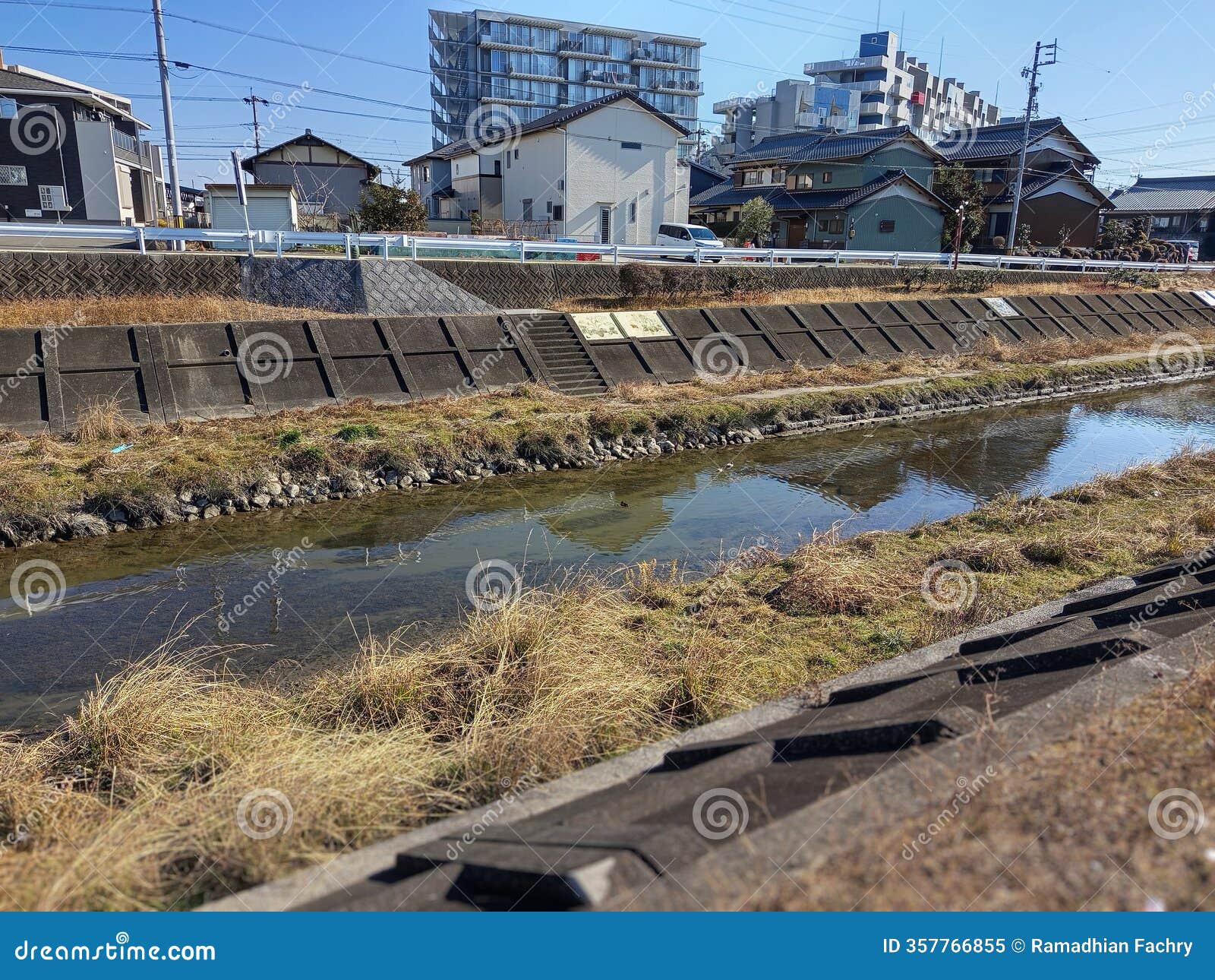 Wonderful Houses on the Clean River Side in Japan Stock Image - Image ...