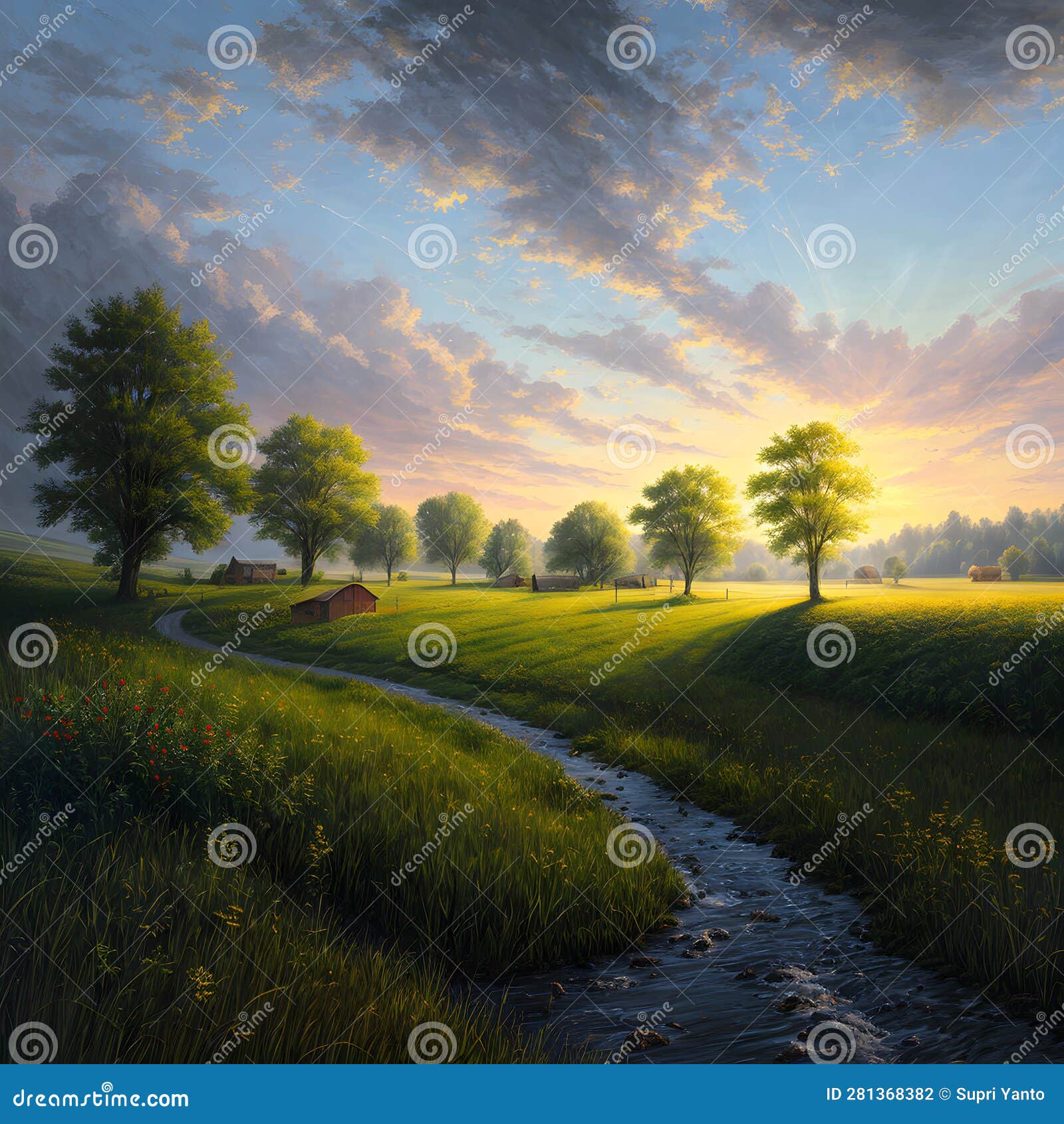 Wonderful Light and Shadow in a Nature Scenery Environment Stock ...