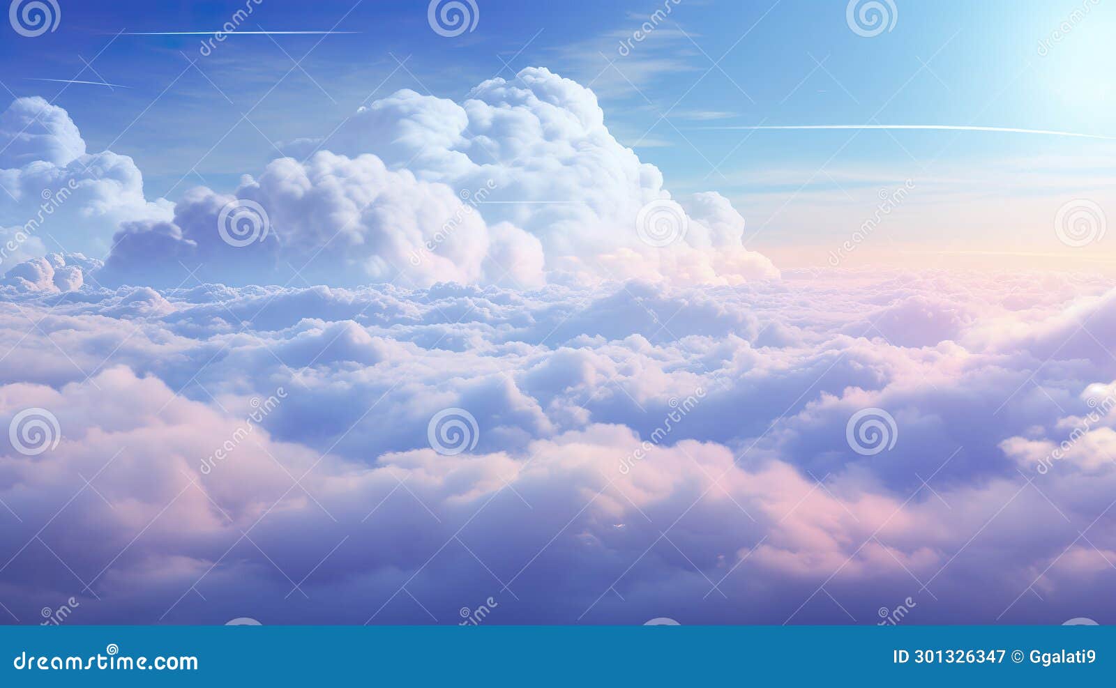 Wonderful Peaceful Scenery of Clouds in the Sky, Wallpaper Design Stock ...