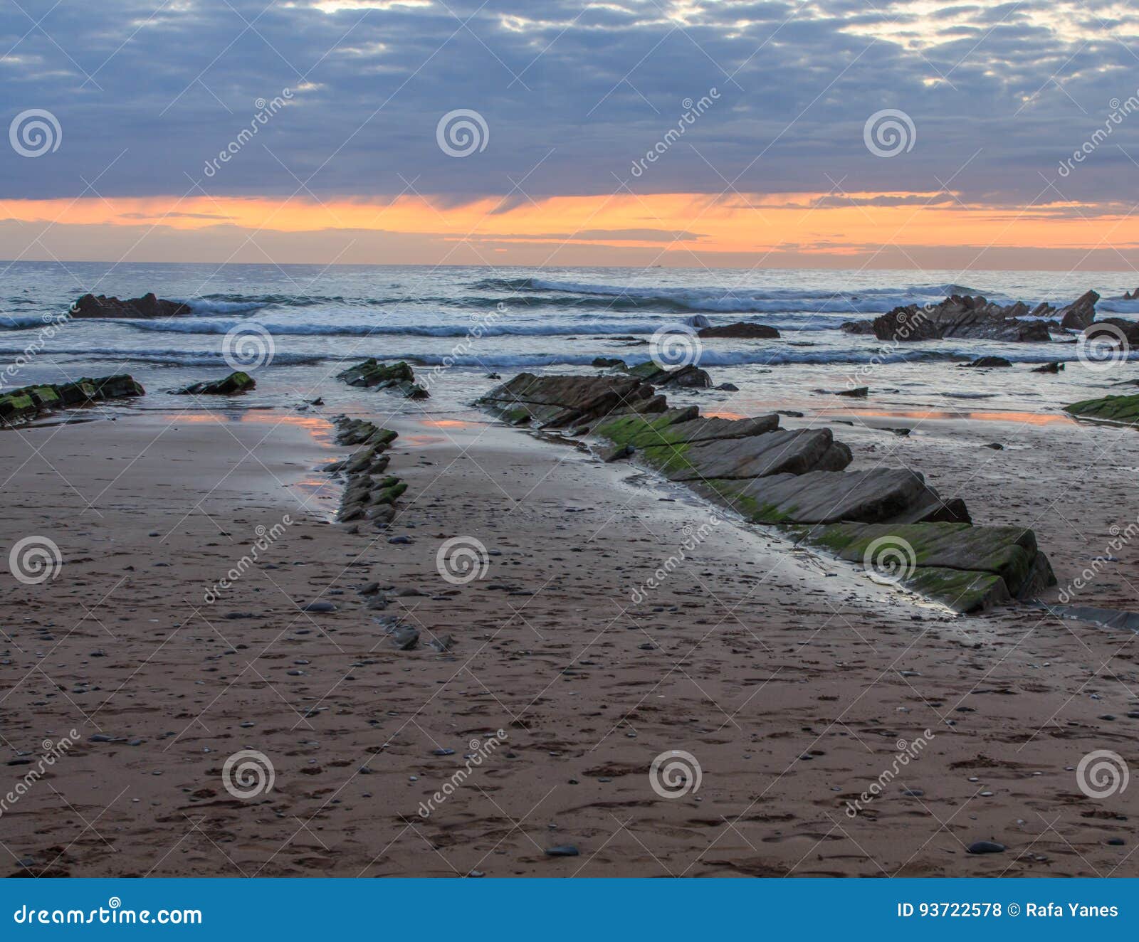 The Wonderful and Peculiar Beach of Barrika Stock Photo - Image of ...