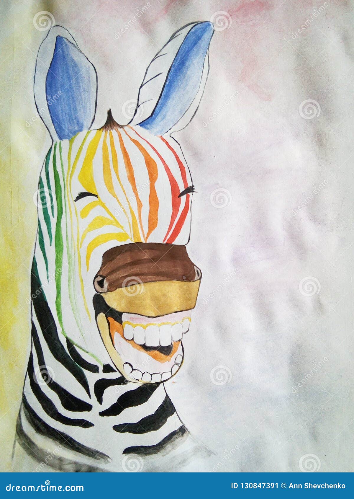 Colored zebra stock image. Image of zebra, wonderful - 130847391