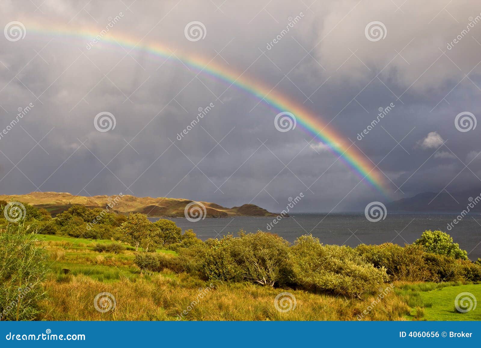 Wonderful rainbow stock photo. Image of pasture, light - 4060656