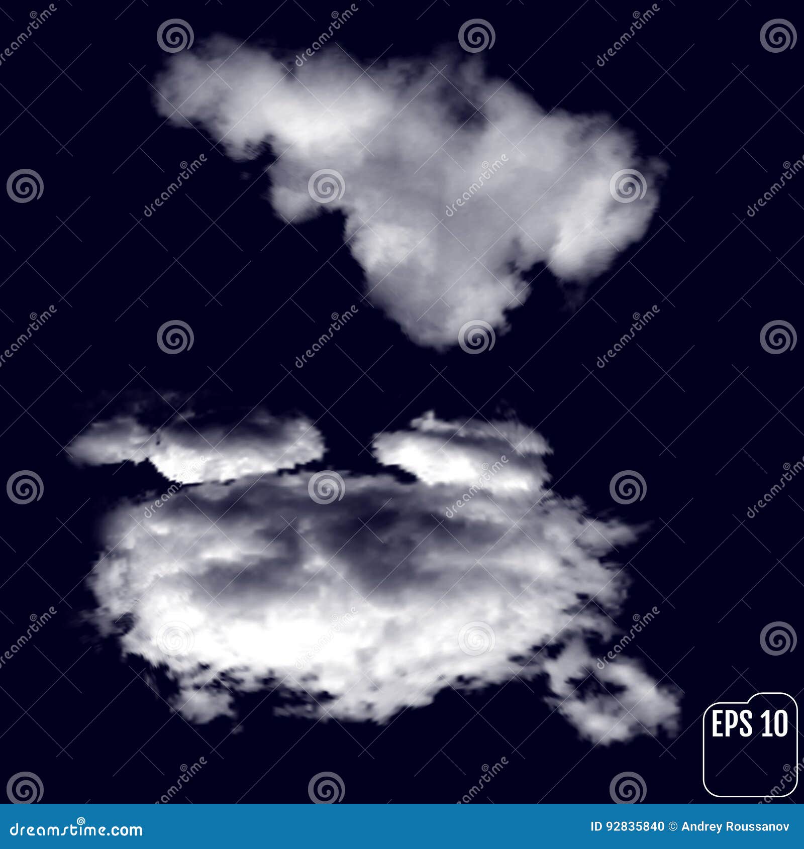 Wonderful Realistic Thunderclouds. Vector | CartoonDealer.com #92836214