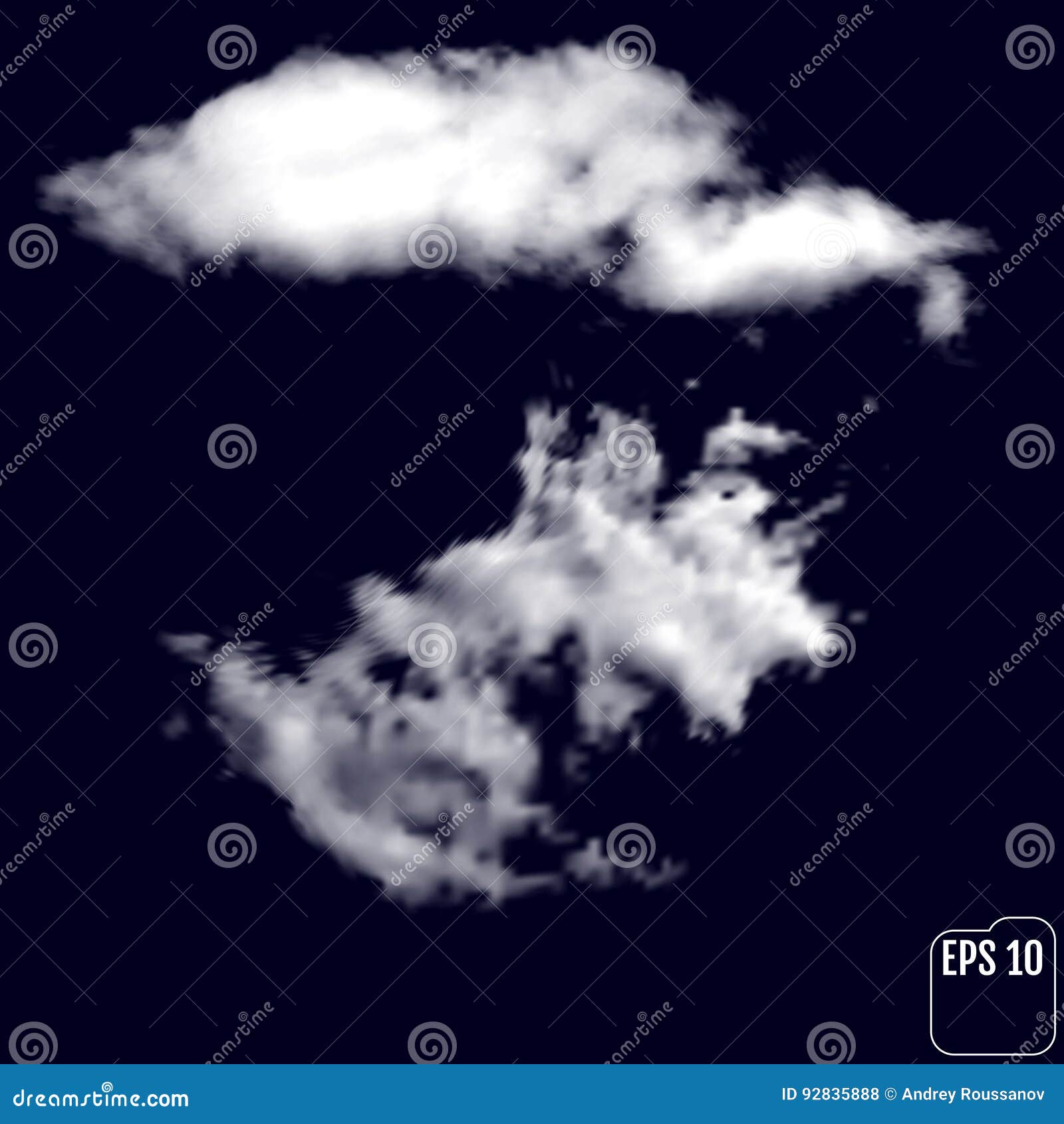 Wonderful Realistic Thunderclouds. Vector | CartoonDealer.com #92836214