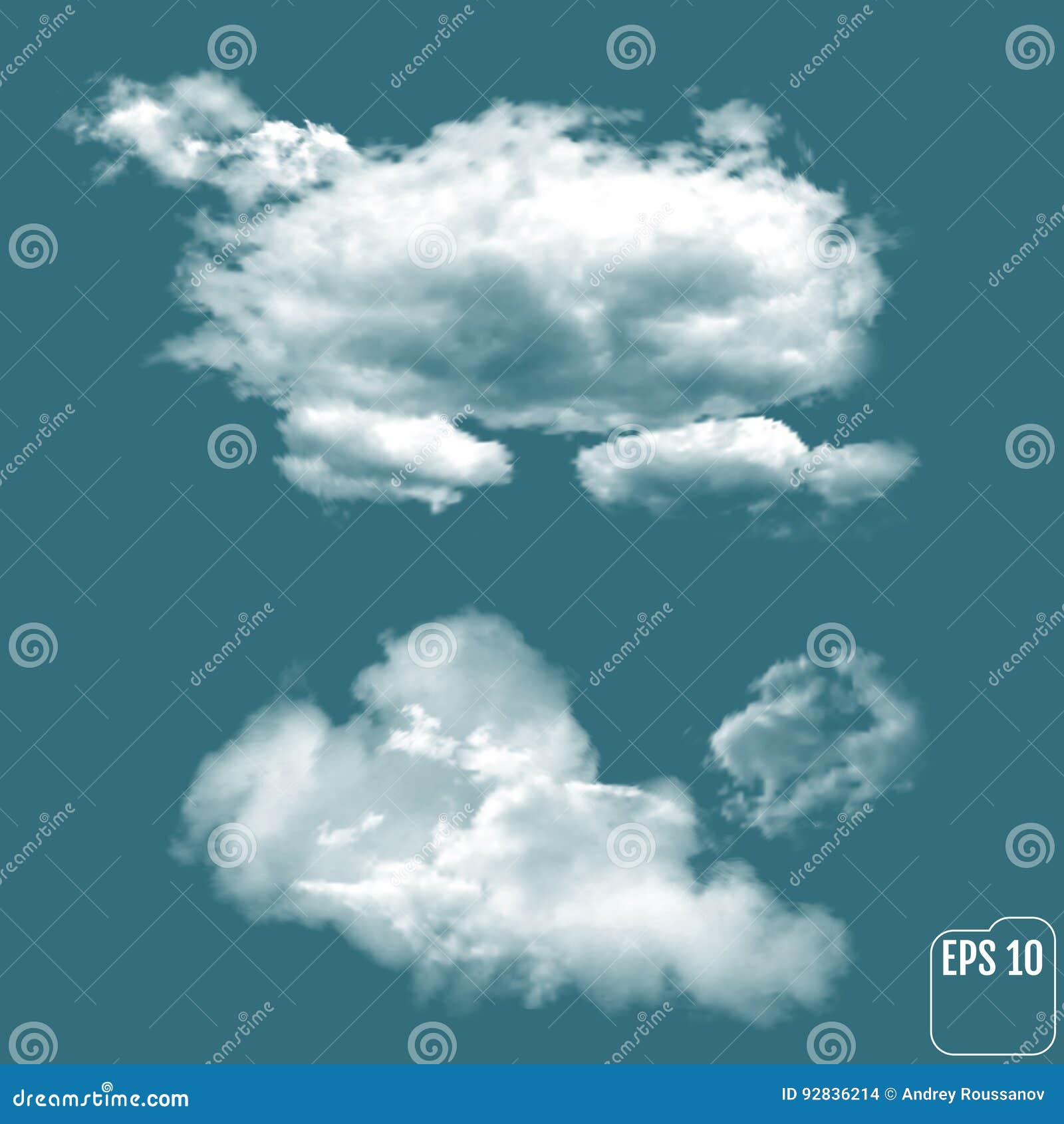 Wonderful Realistic Thunderclouds. Vector Stock Vector - Illustration ...