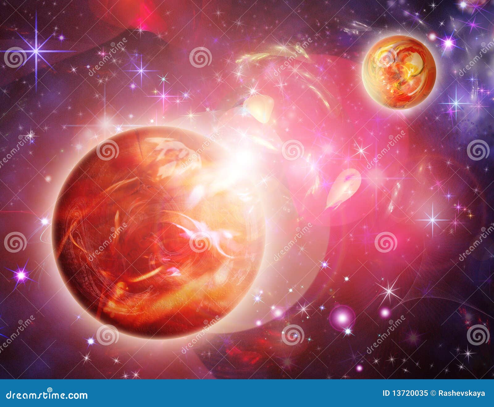 Wonderful red space stock illustration. Illustration of nebula - 13720035