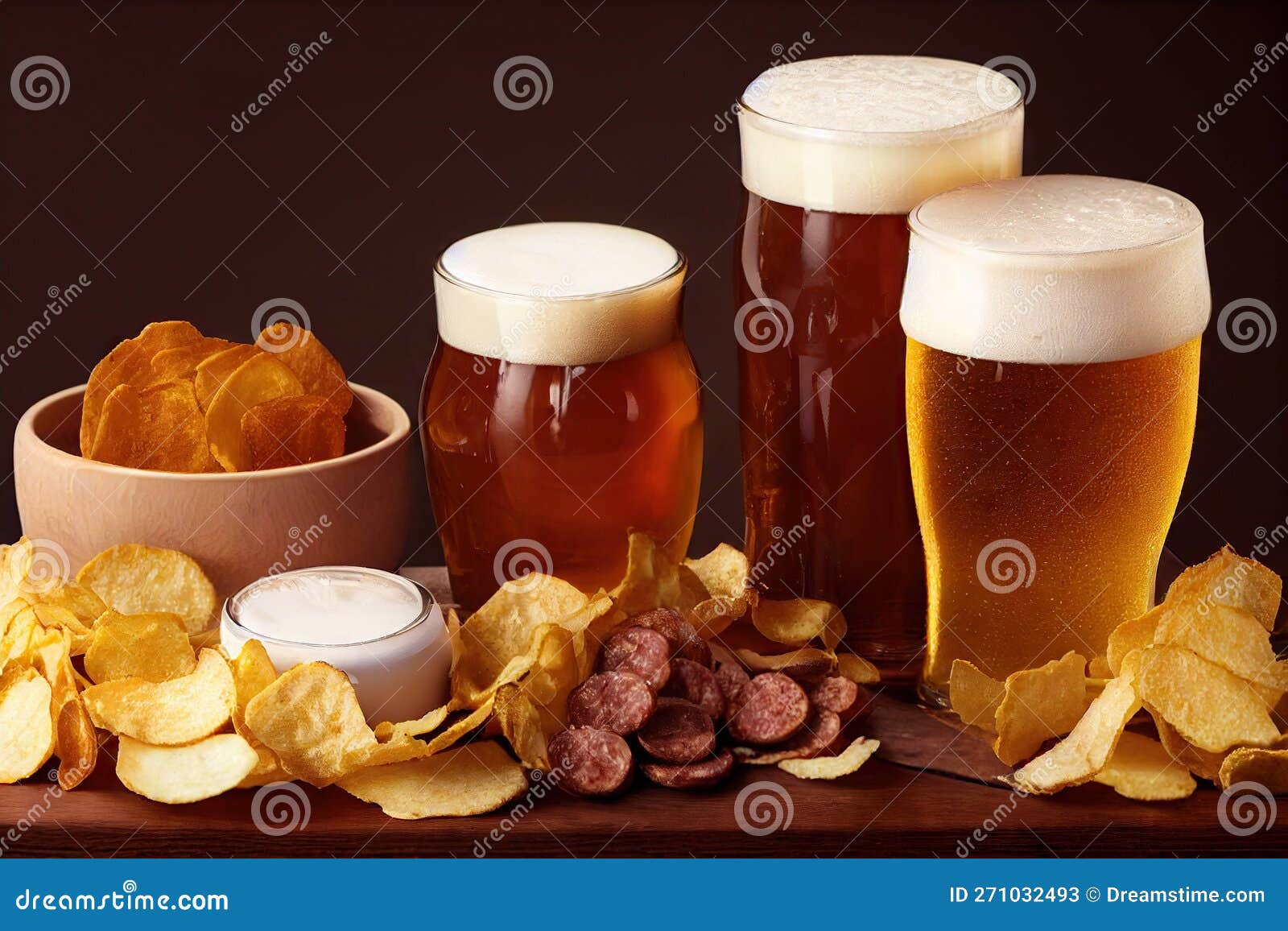 Wonderful Snack for Drinks and Beer in Form of Dried Brezel Stock Image ...
