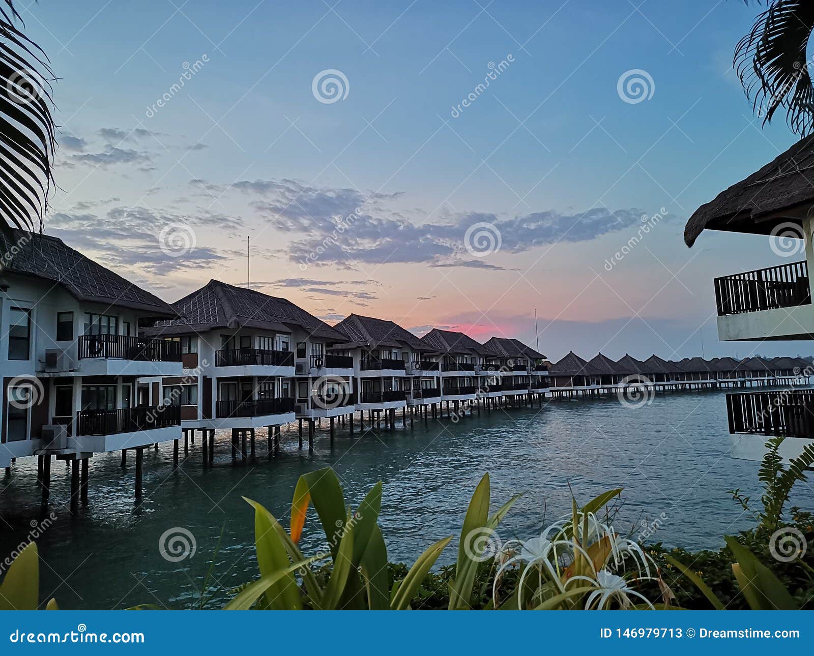 Wonderful sunset sea view stock image. Image of sunset - 146979713