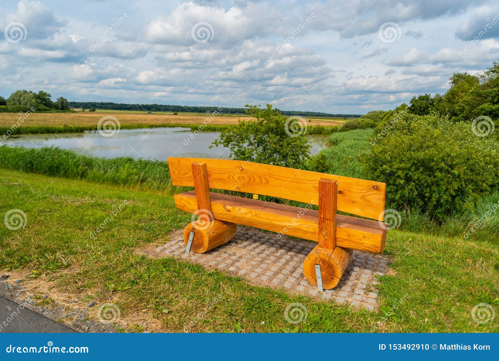 Wonderful View with this Bank in the Open Nature Stock Photo - Image of ...