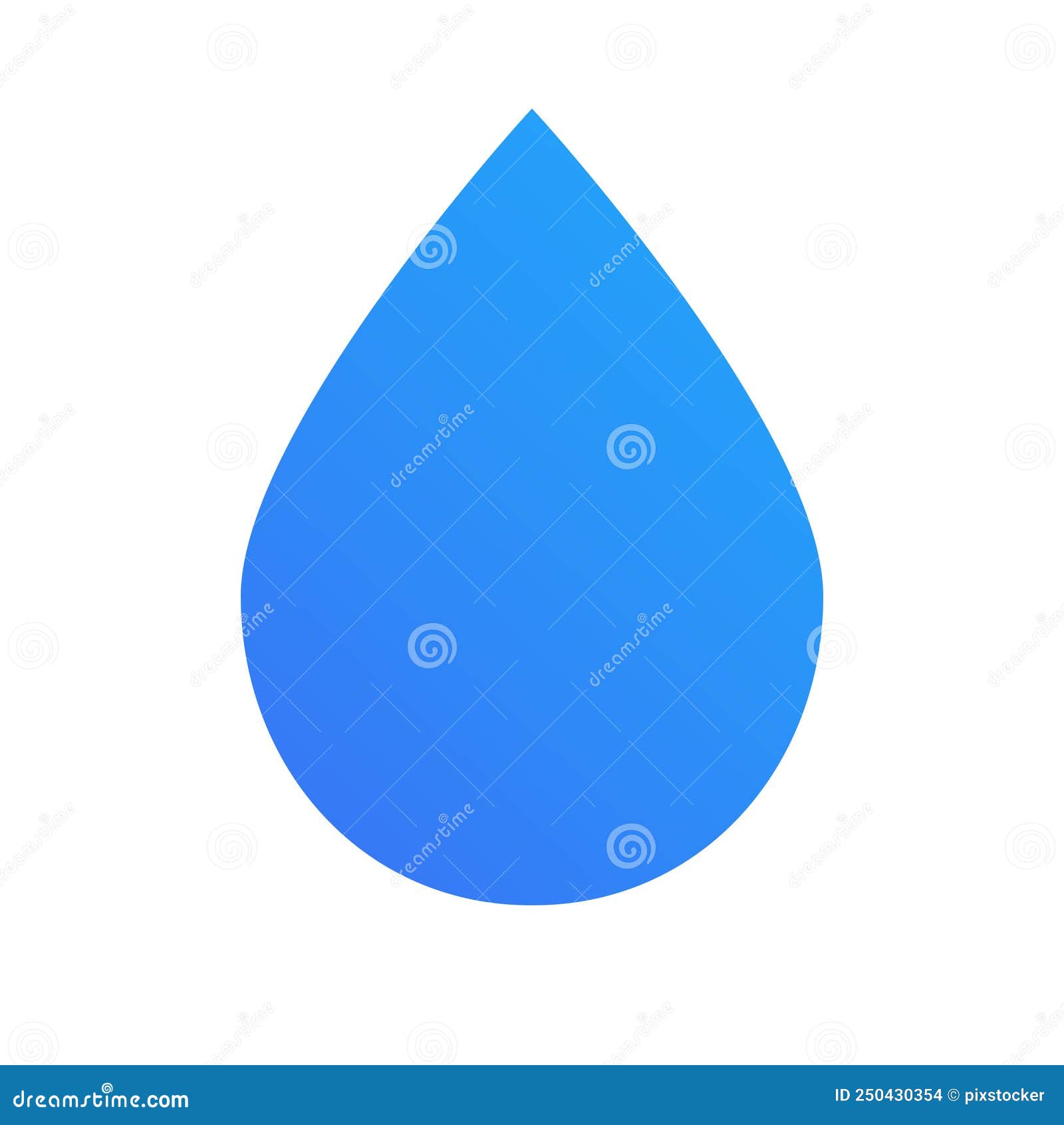 Wonderful Water Icon, Flat Style with White Background Vector Template ...