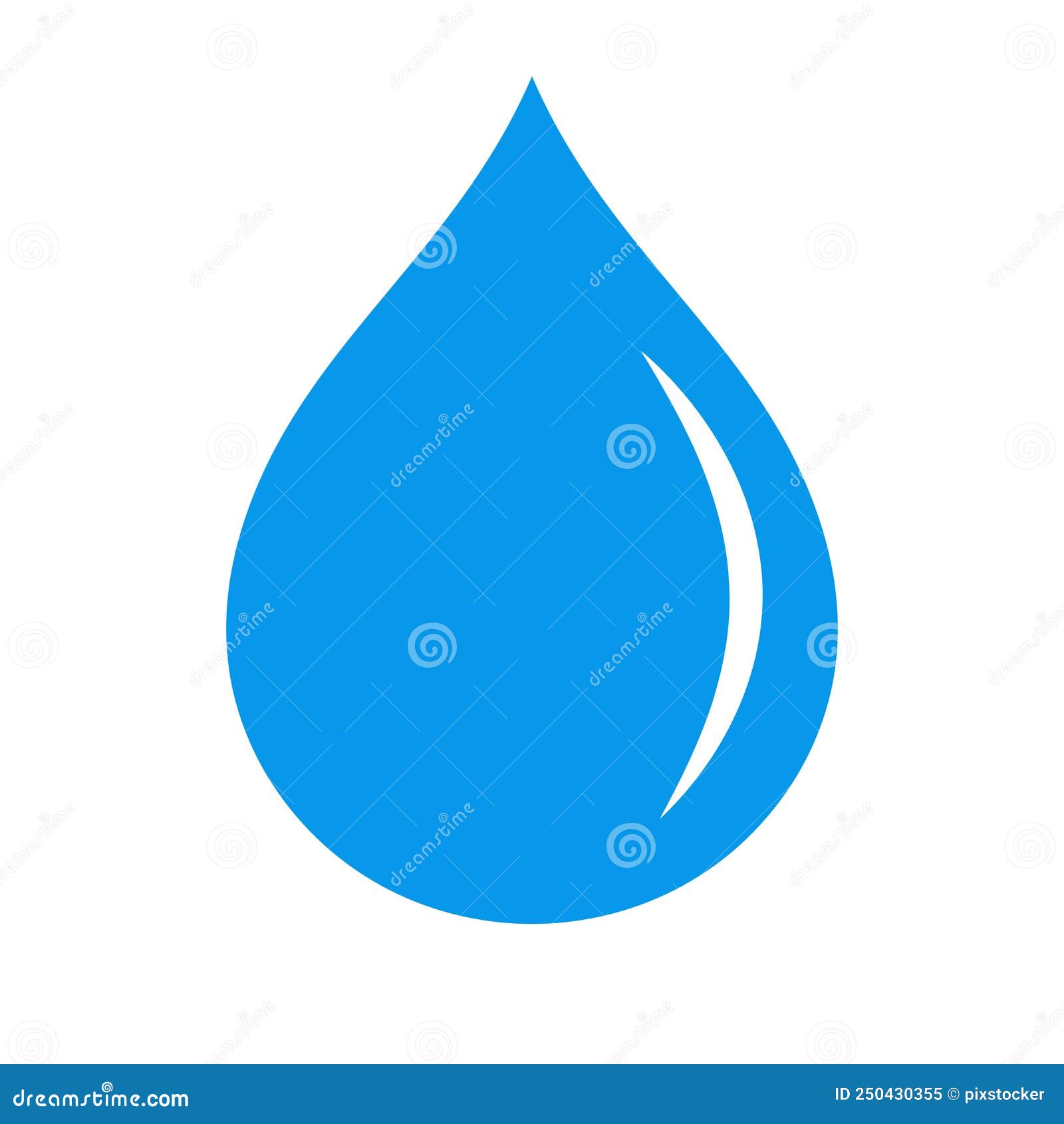 Wonderful Water Icon, Flat Style Illustration with White Background ...