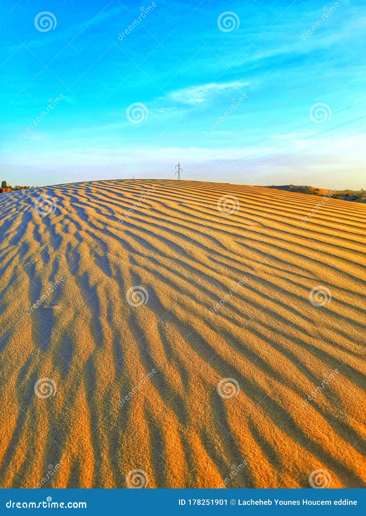 Wonderful Waves of Sand Dunes in Desert Stock Image - Image of desert ...