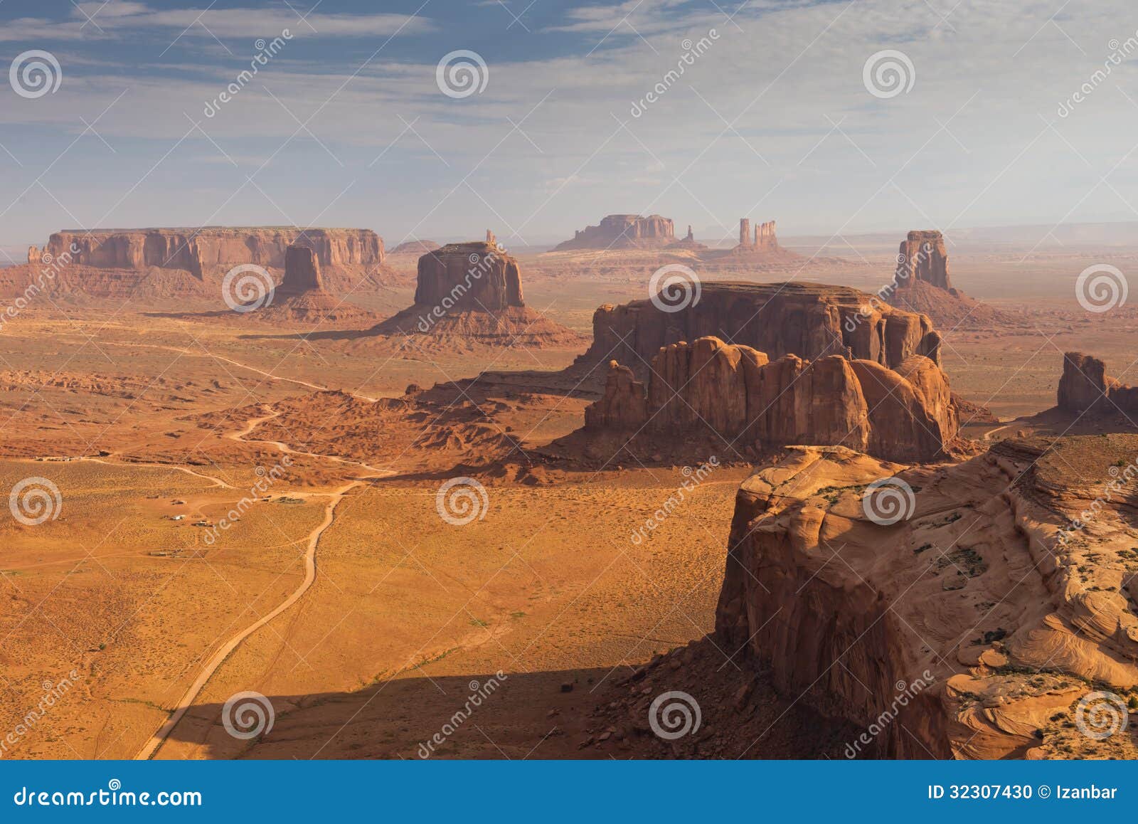 Wonderfull Monument Valley Aerial View Stock Photo - Image of green ...