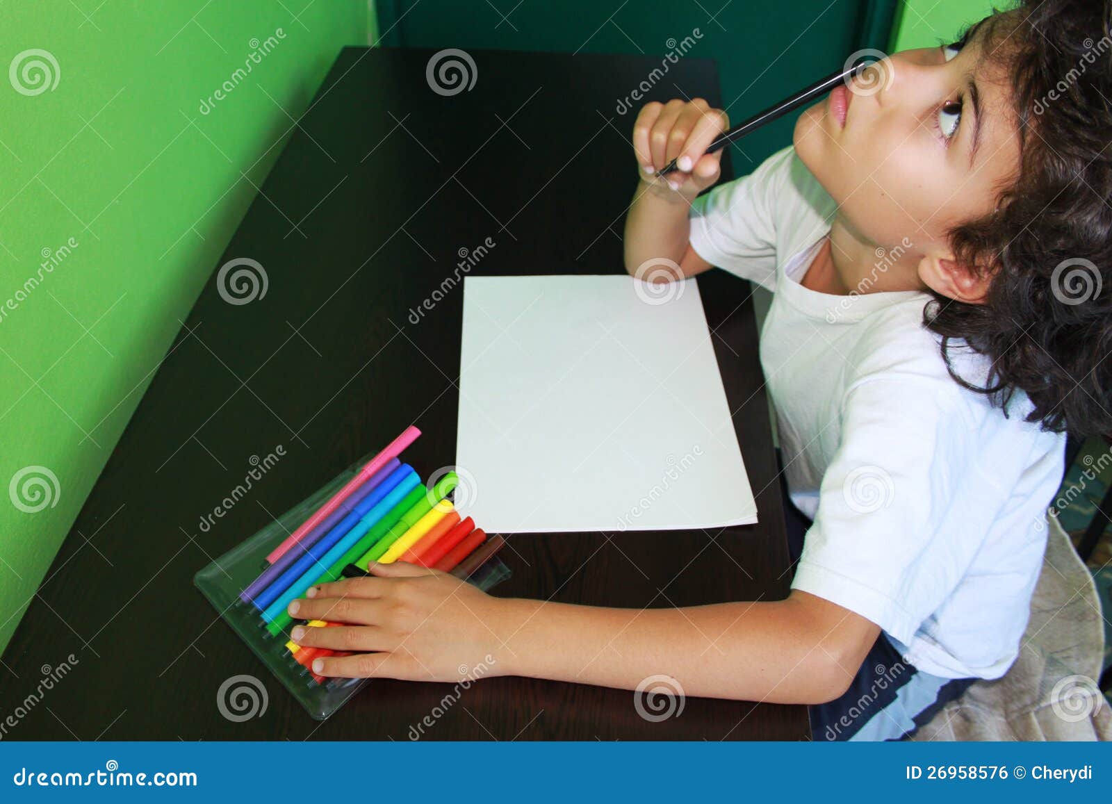 Wondering stock photo. Image of face, happiness, imagination - 26958576