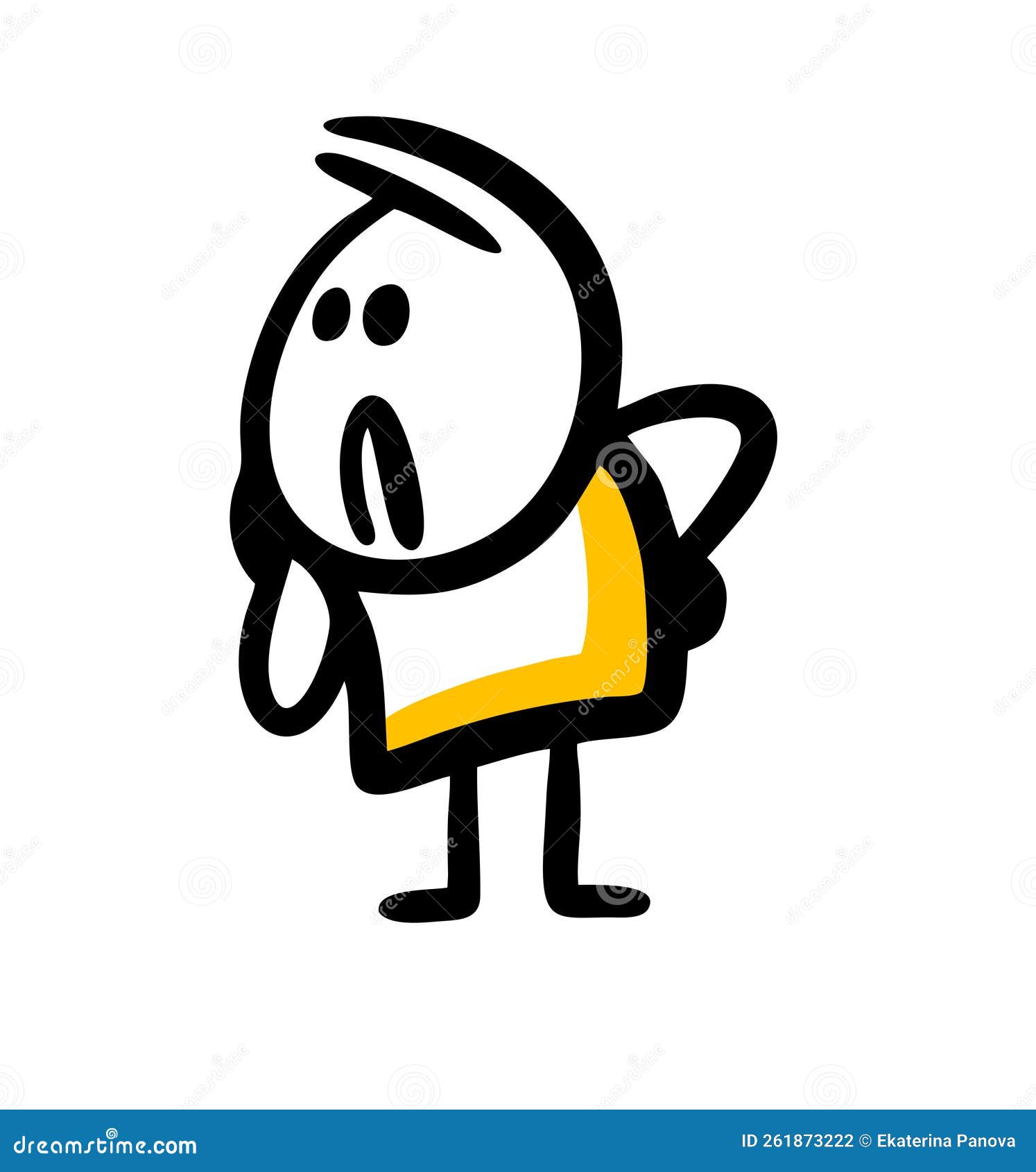 Wondering Child with Sad Grin on the Face Looking on Something. Stock ...