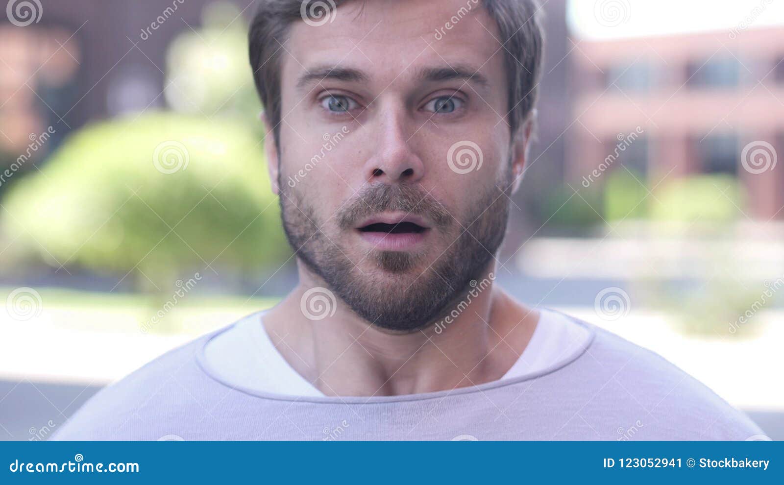Wondering Handsome Man in Shock, Astonished Stock Image - Image of ...