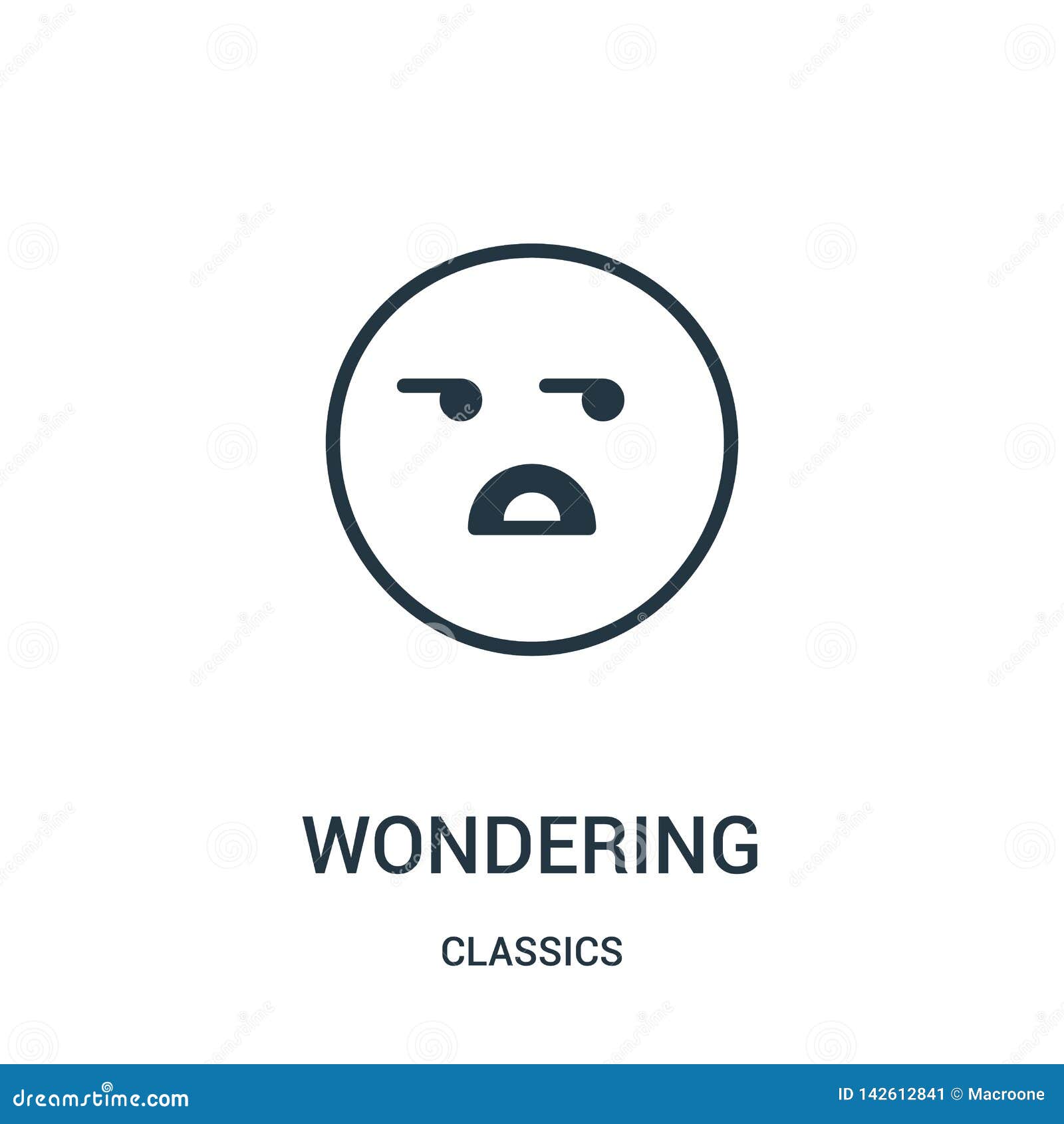 Wondering Icon Vector from Classics Collection. Thin Line Wondering ...