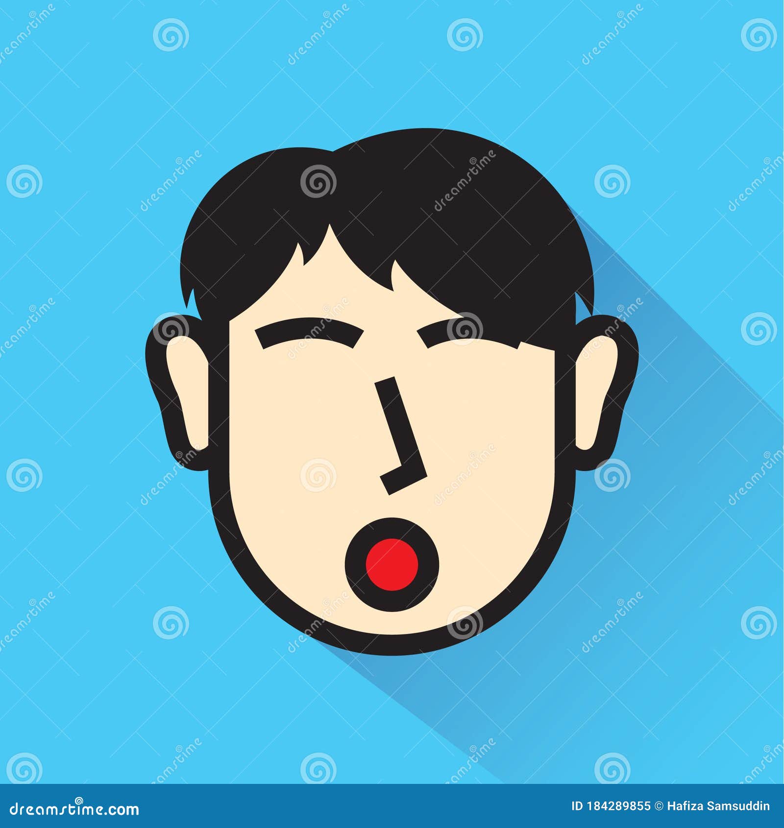 Wondering Man. Vector Illustration Decorative Background Design Stock ...
