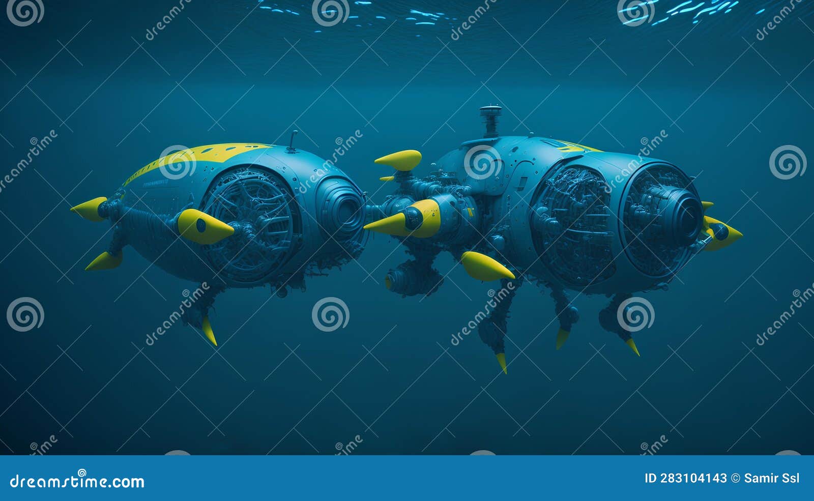 Autonomous Underwater Robot Drone For Seabed Exploration And Deep Sea ...