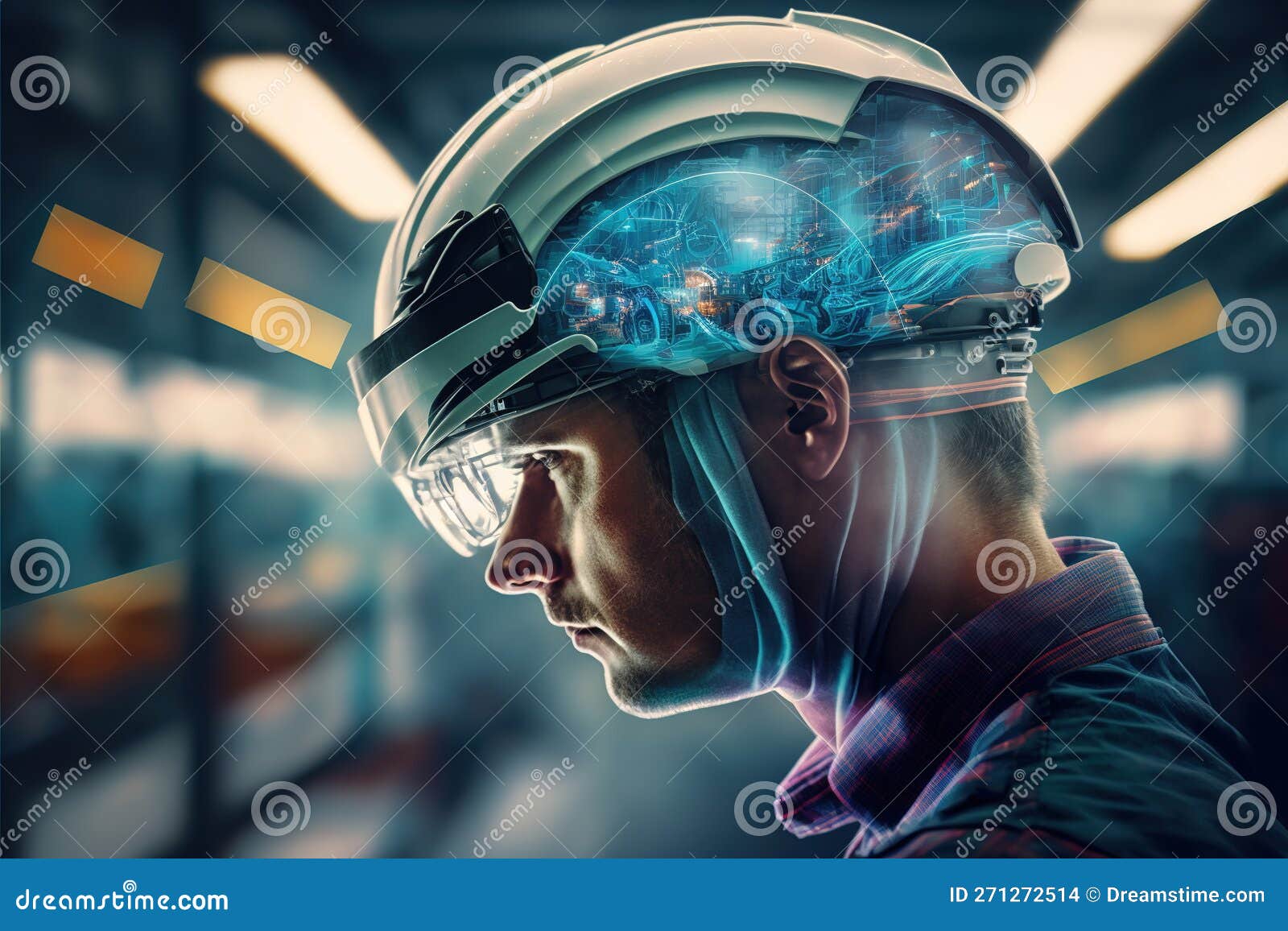 Wondrous Engineer Portrait and Electric Circuit or Wire Pattern Double ...