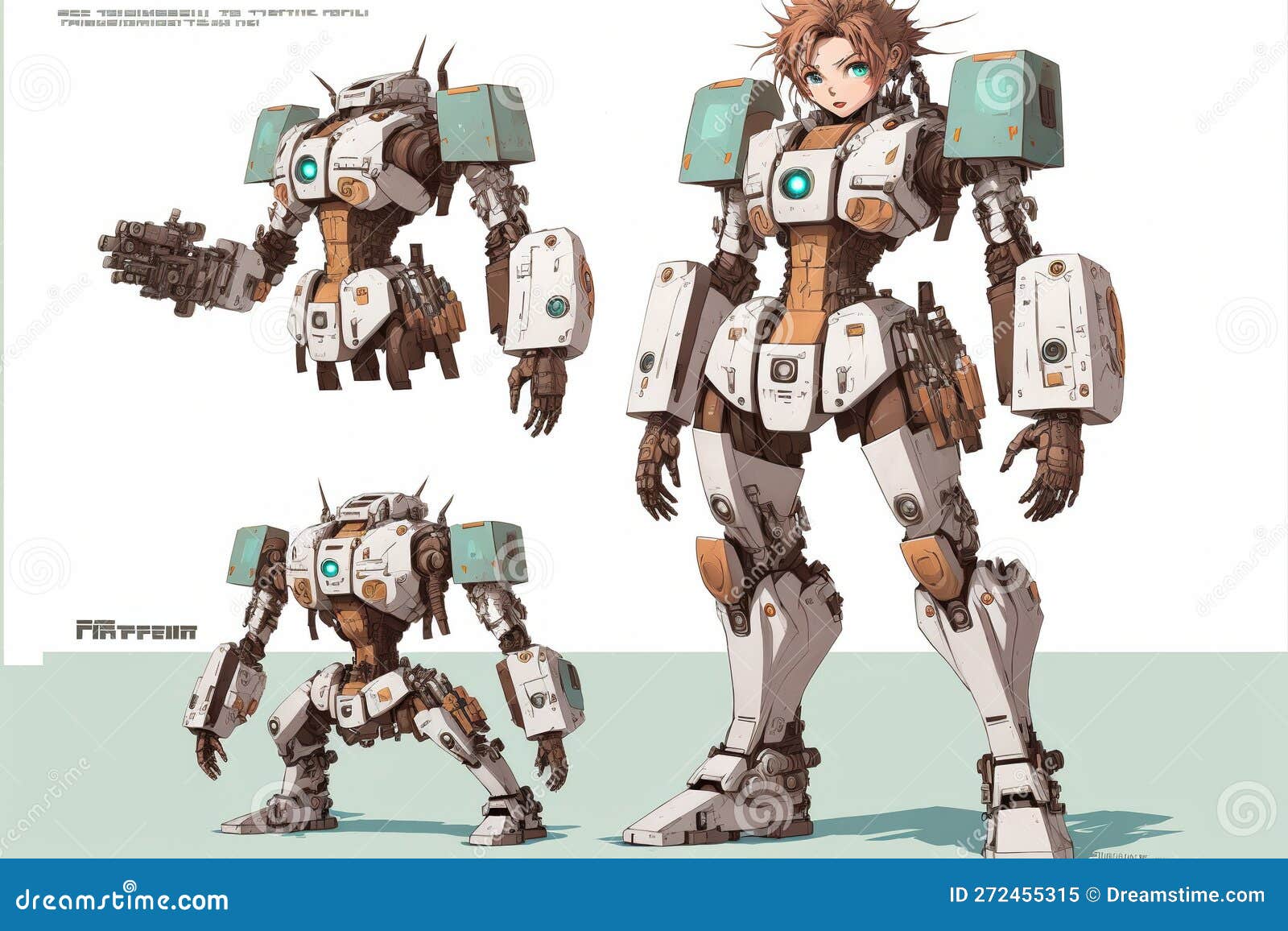 Wondrous Futuristic Sci-fi Humanoid Robot In Battle Suit Character ... Wondrous Futuristic Sci-fi Humanoid Robot In Battle Suit Character ...